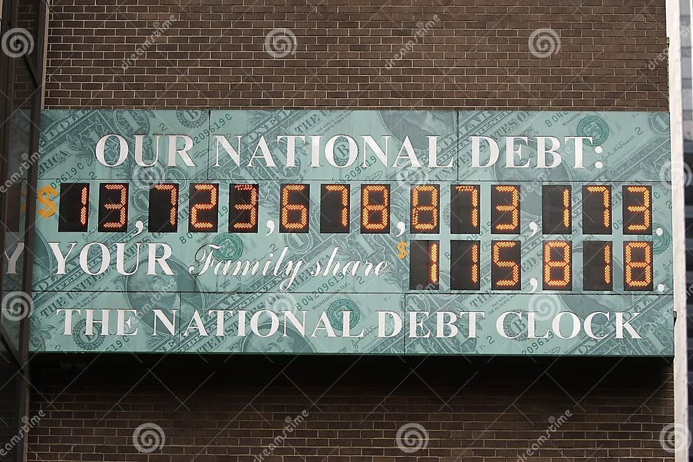 U.S. National Debt Clock editorial stock photo. Image of updateds ...