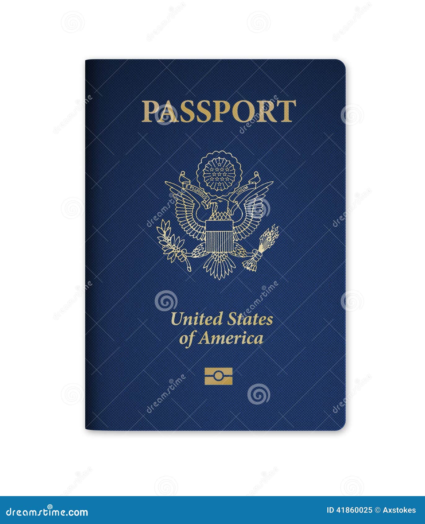 Us Passport With Microchip Stock Illustration Image 41860025