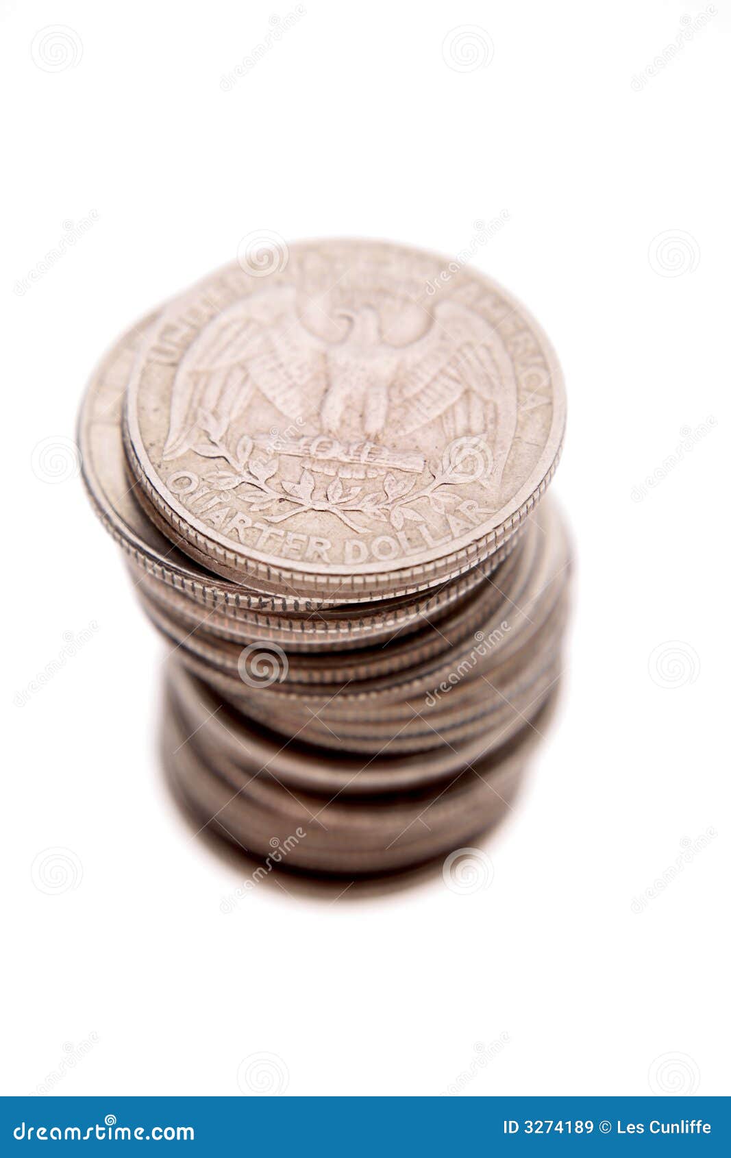 U.S. quarters stock image. Image of isolated, currency - 3274189