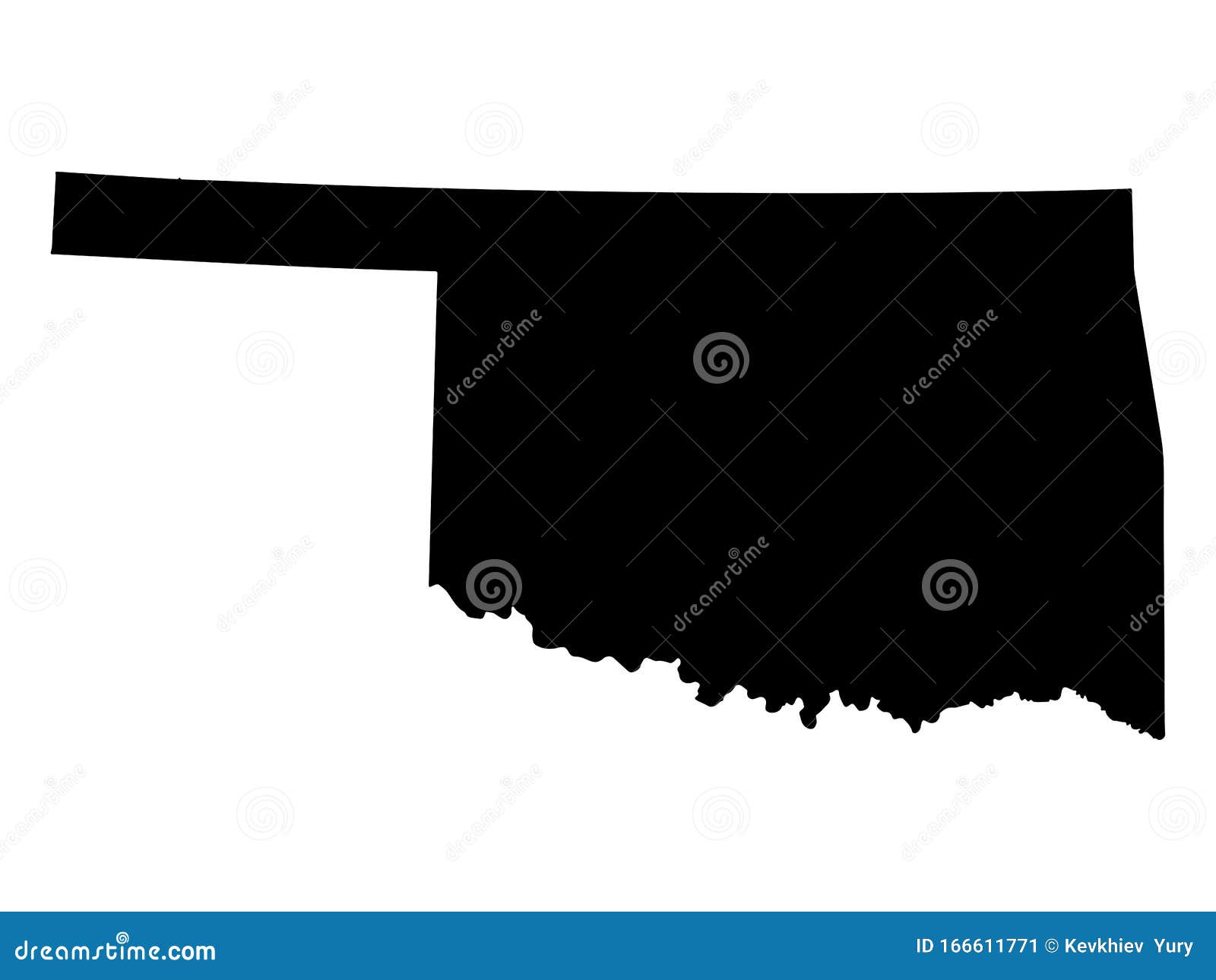 Oklahoma US State Outline Map With The Handwritten HOME Word ...