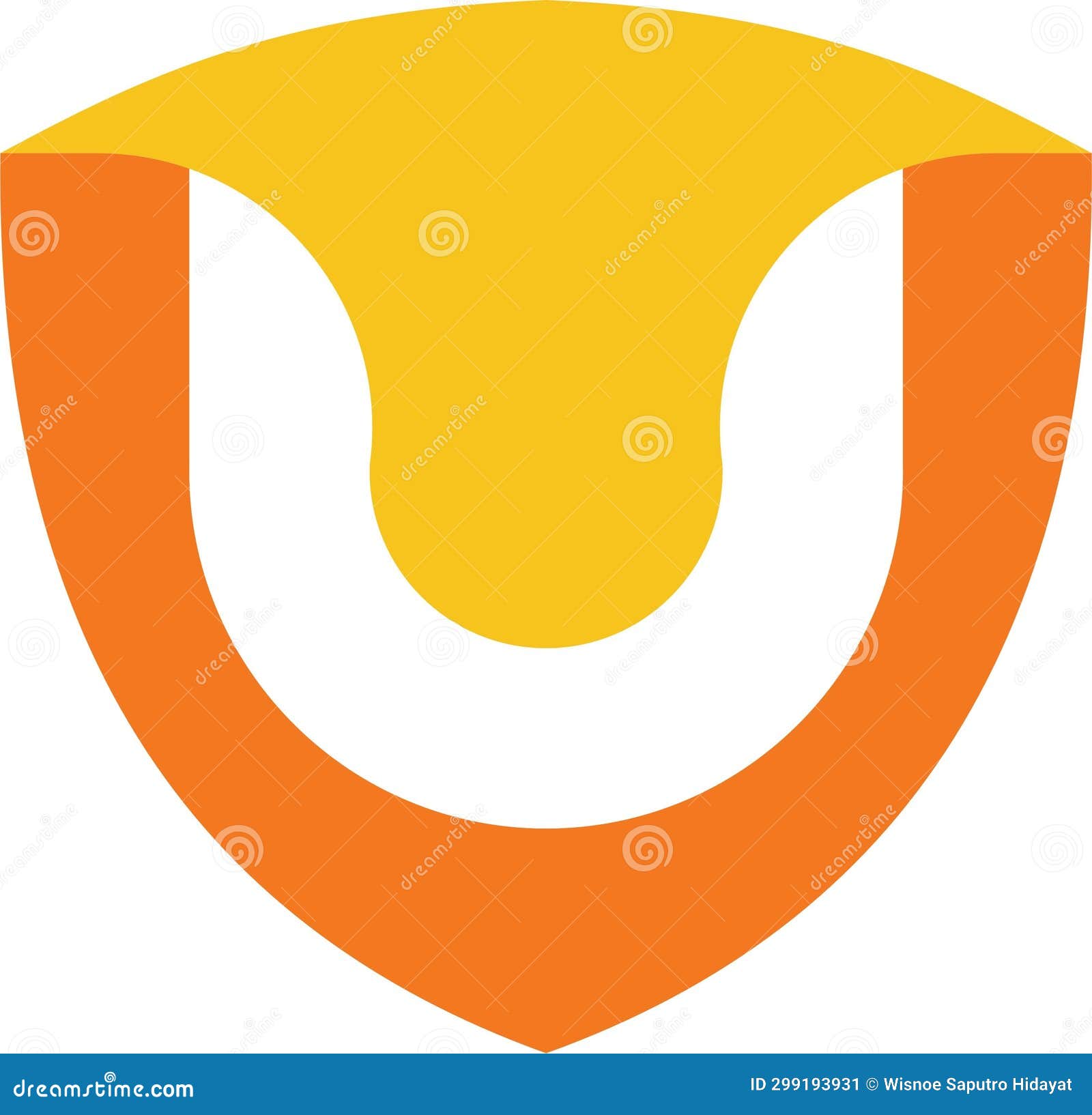 U shield logo stock illustration. Illustration of vector - 299193931