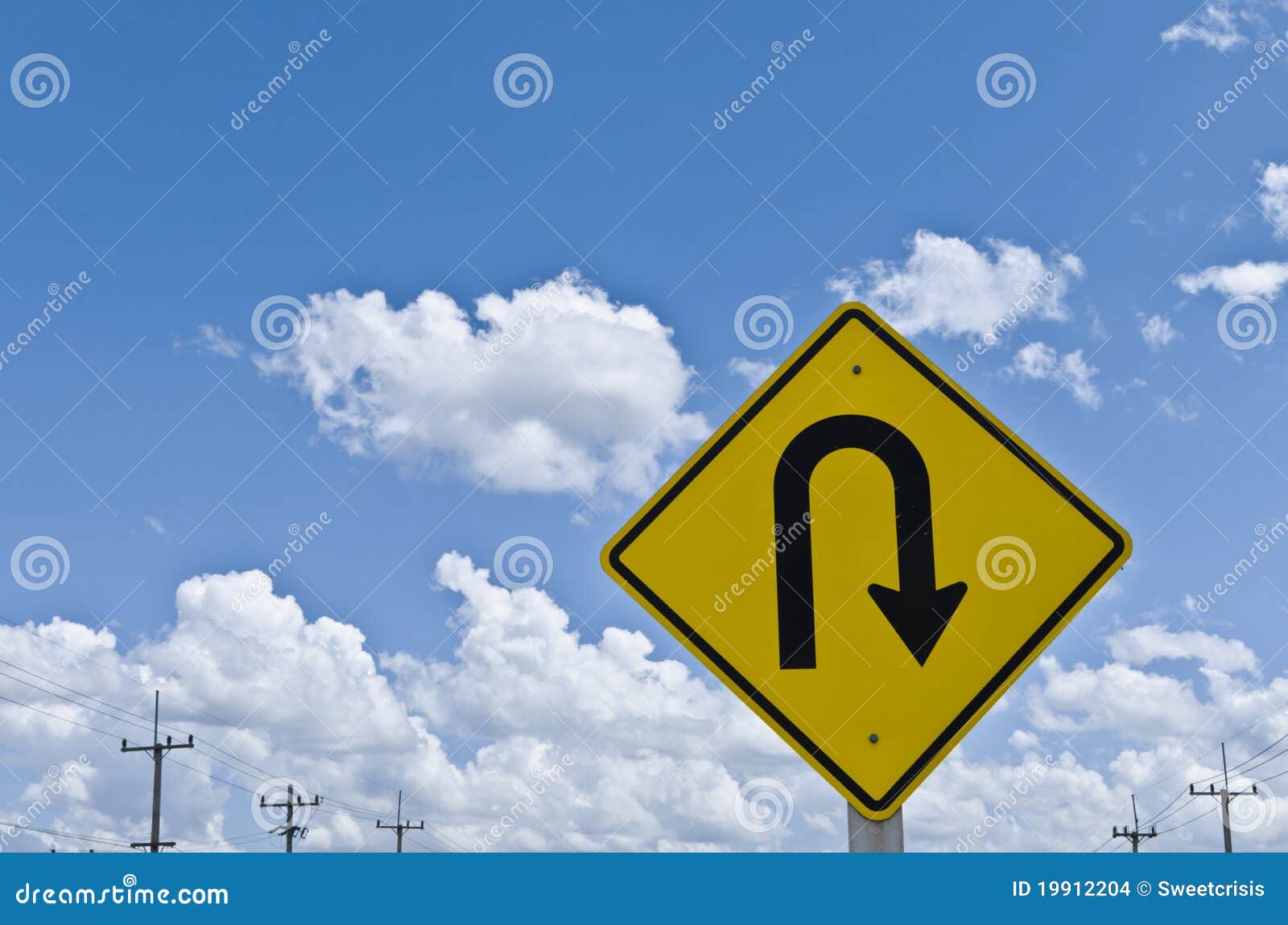 U-turn blue sky stock photo. Image of highway, cloudscape - 19912204