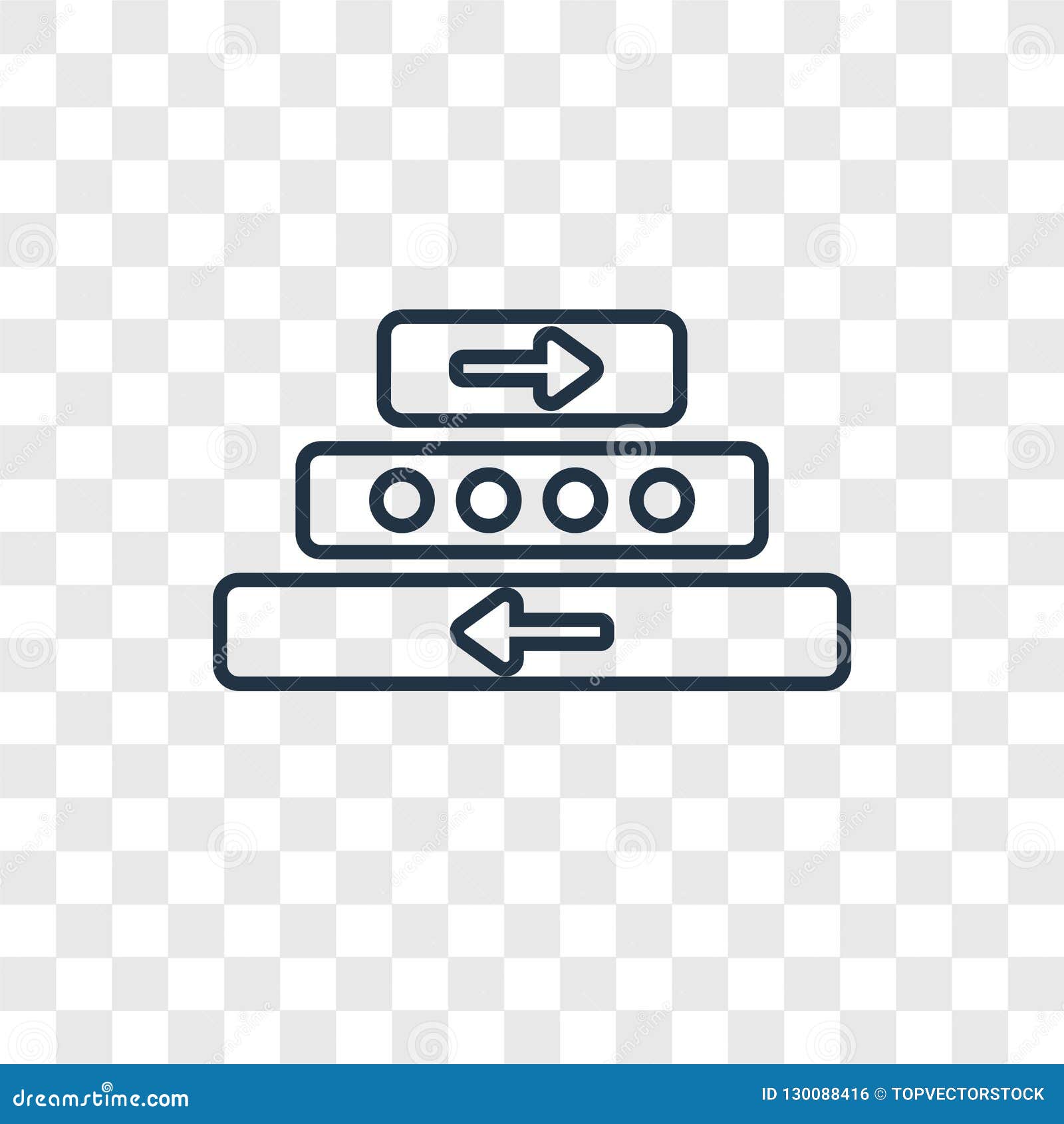 U Turn Concept Vector Linear Icon Isolated on Transparent Background, U ...