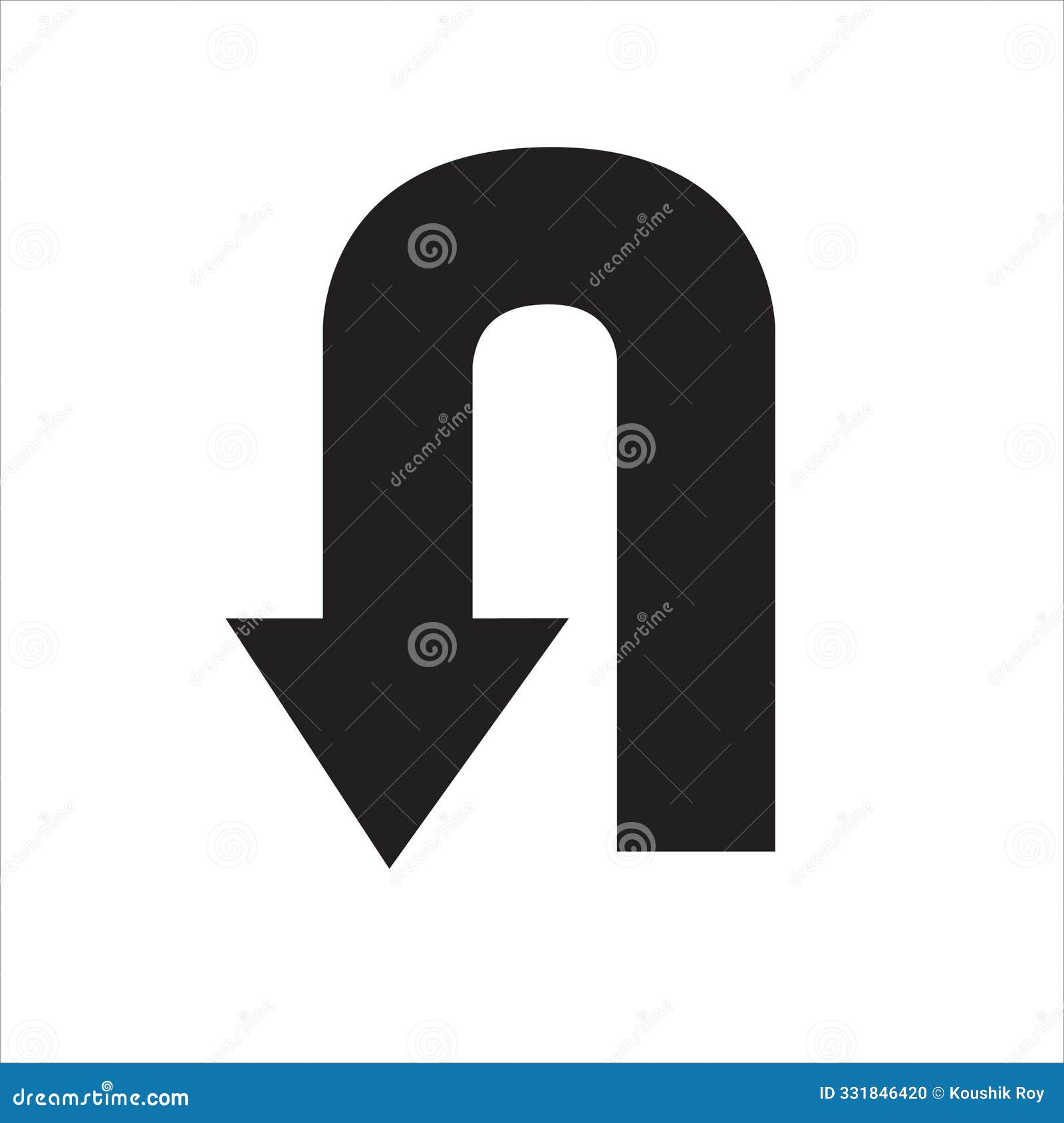 U Turn. Sign Allowing a Complete U-turn Stock Illustration ...