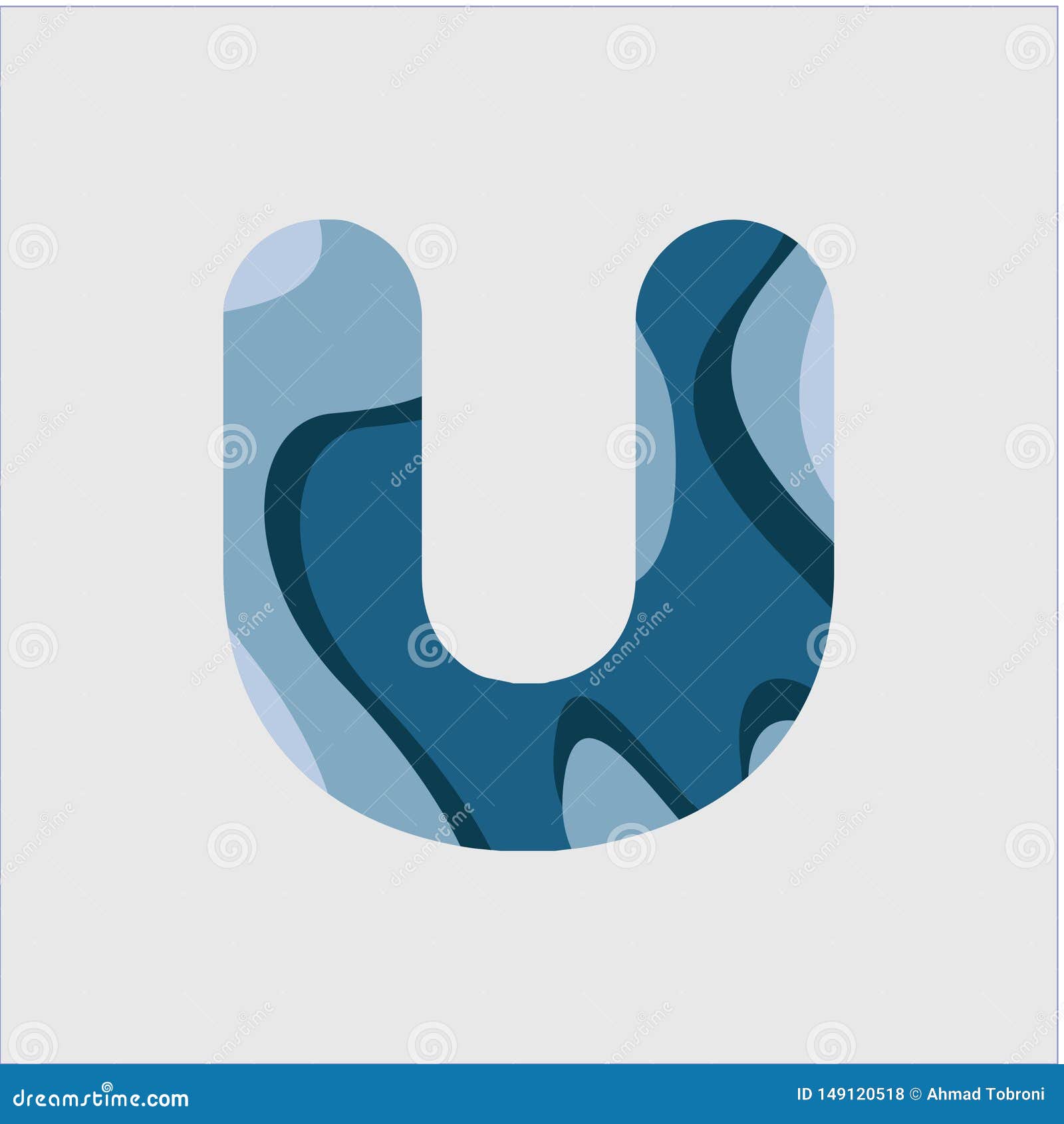 U Water Font Vector Template Design Illustration Stock Vector ...