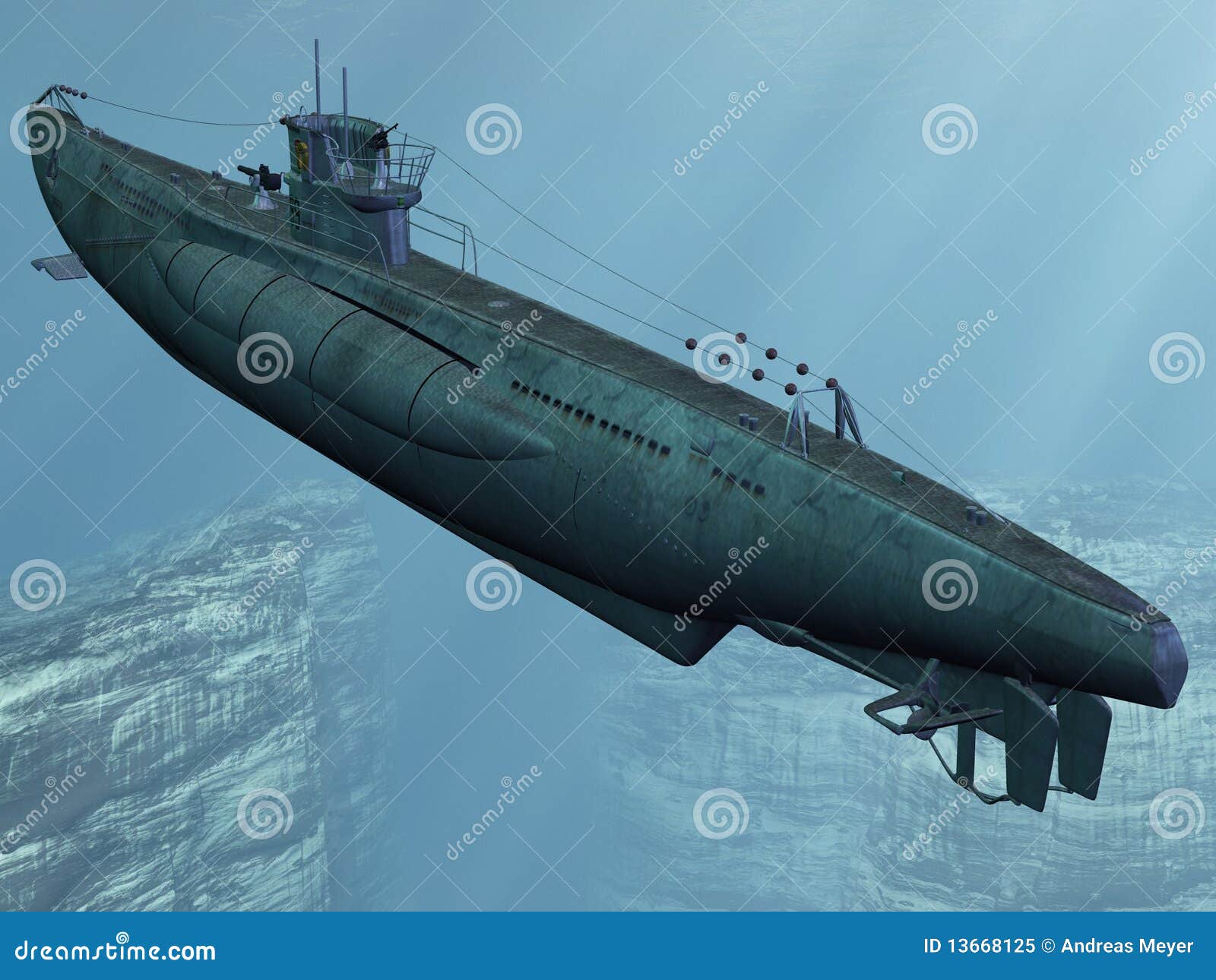 U99-German Submarine stock illustration. Illustration of ship - 13668125