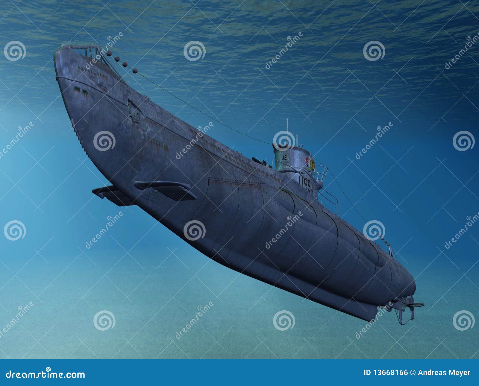 U99-German Unterseeboot stock abbildung. Illustration von militärisch ...