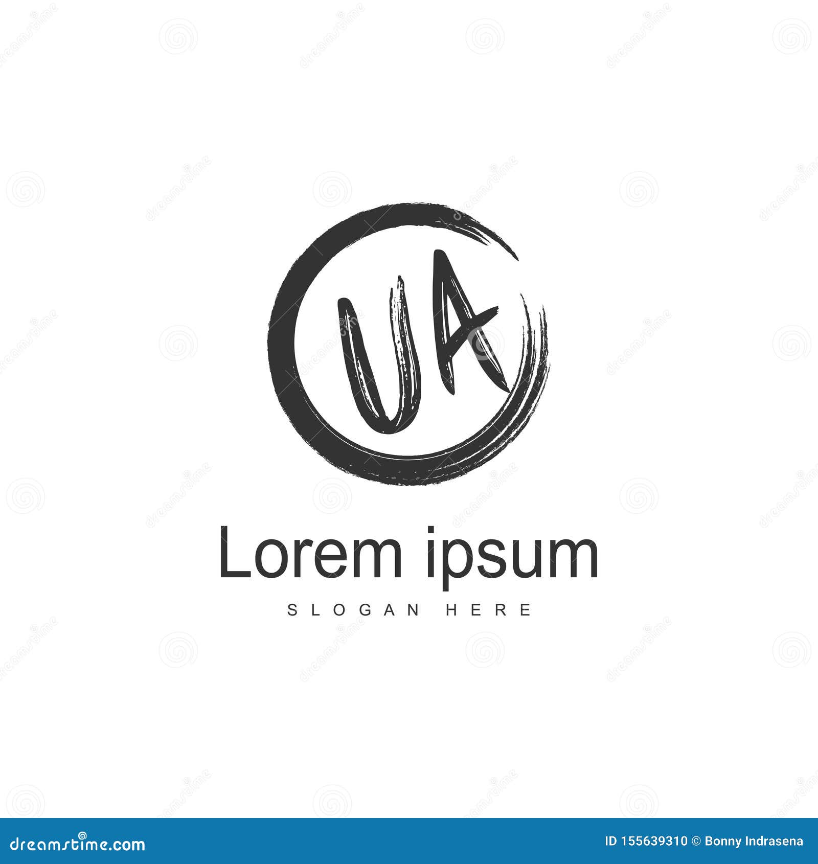 UA Letter Logo Design. Creative Modern UA Letters Icon Illustration ...