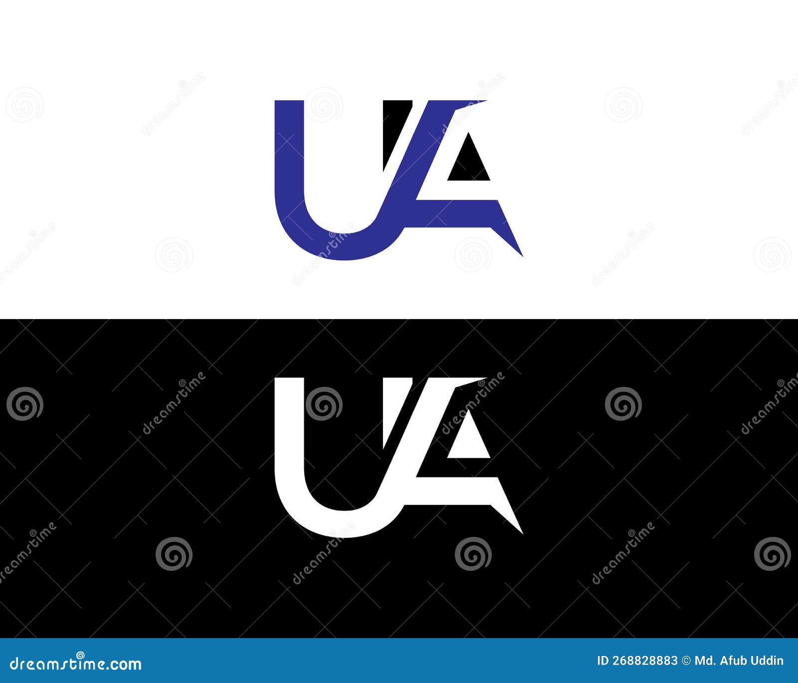 UA Logo Modern Design stock vector. Illustration of brand - 268828883