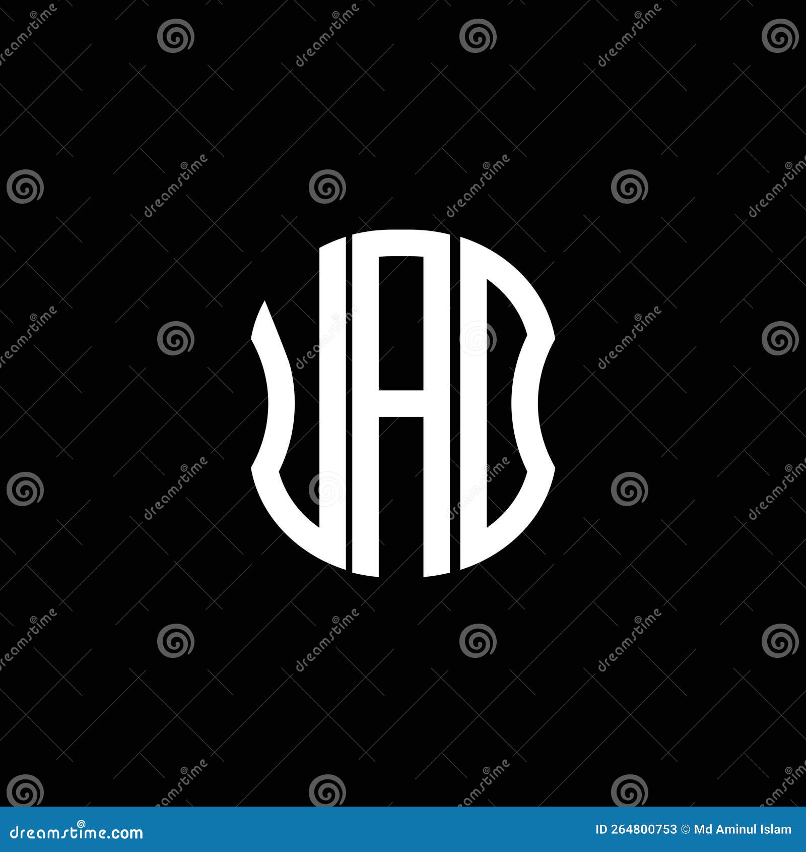 UAD Letter Logo Abstract Creative Design. Stock Vector - Illustration ...