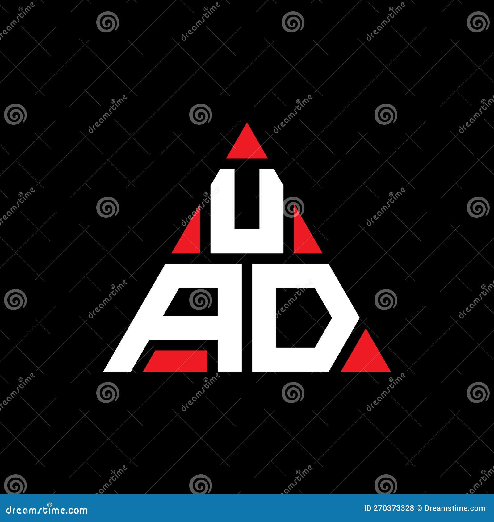 UAD Triangle Letter Logo Design with Triangle Shape. UAD Triangle Logo ...