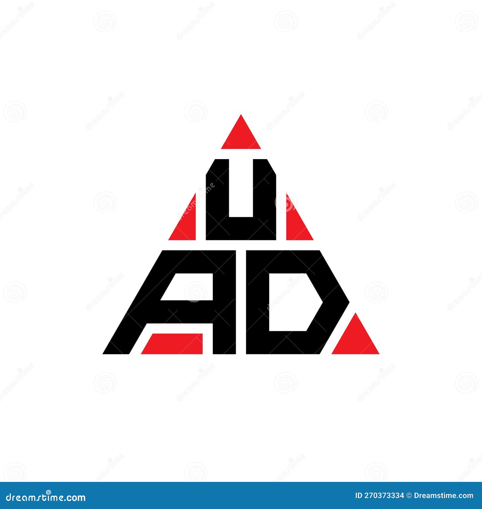 UAD Triangle Letter Logo Design with Triangle Shape. UAD Triangle Logo ...