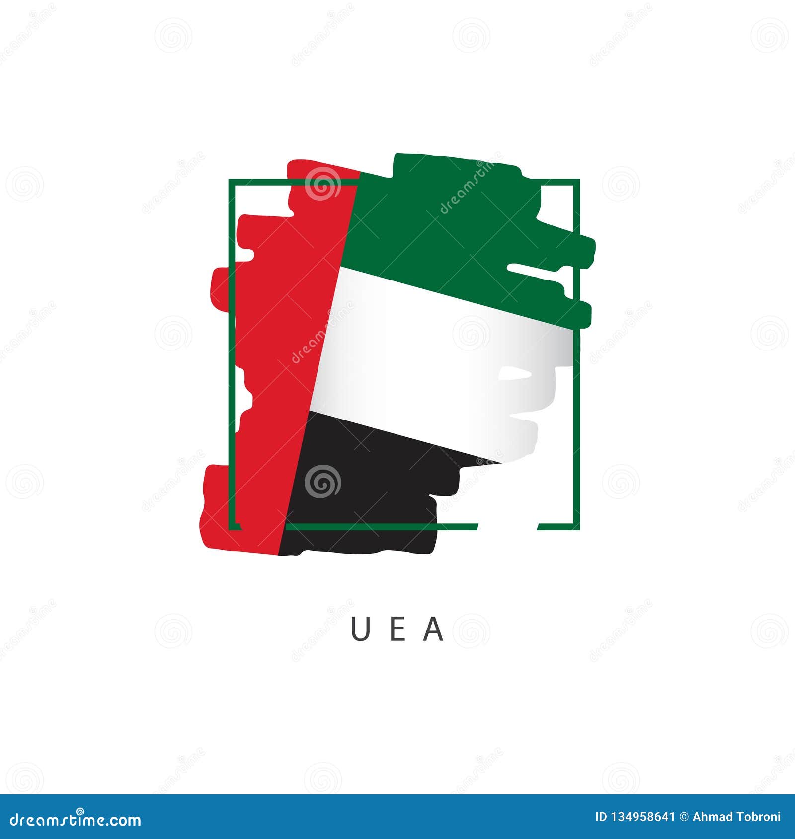 UAE Brush Logo Vector Design Illustration Stock Vector - Illustration ...