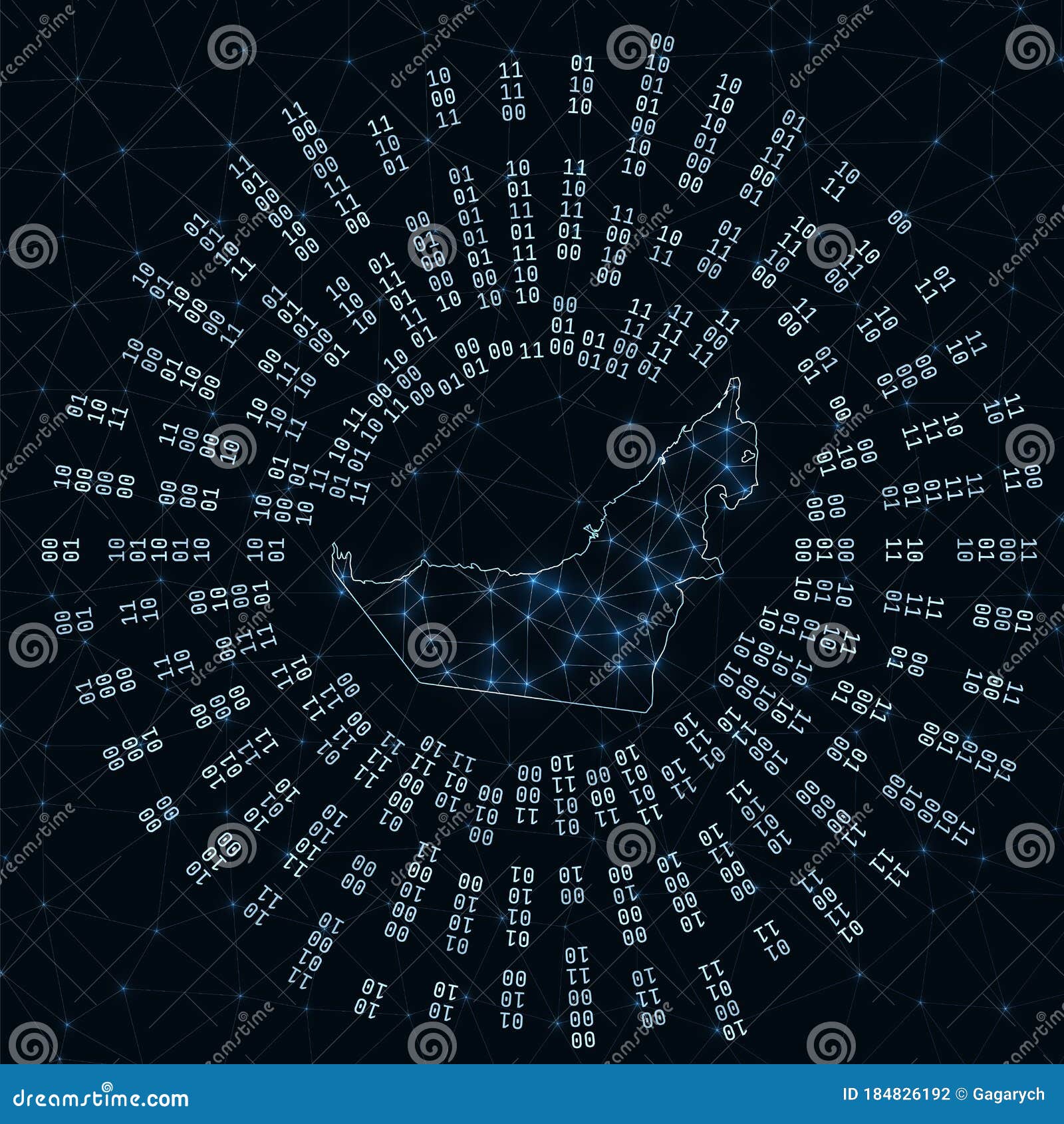 UAE digital map. stock vector. Illustration of globe - 184826192