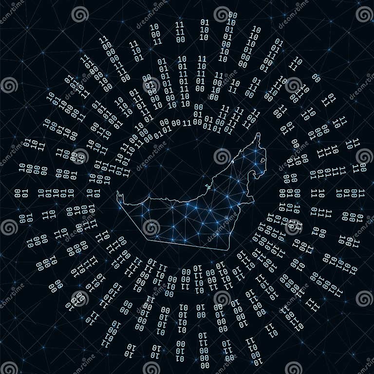 UAE digital map. stock vector. Illustration of globe - 184826192
