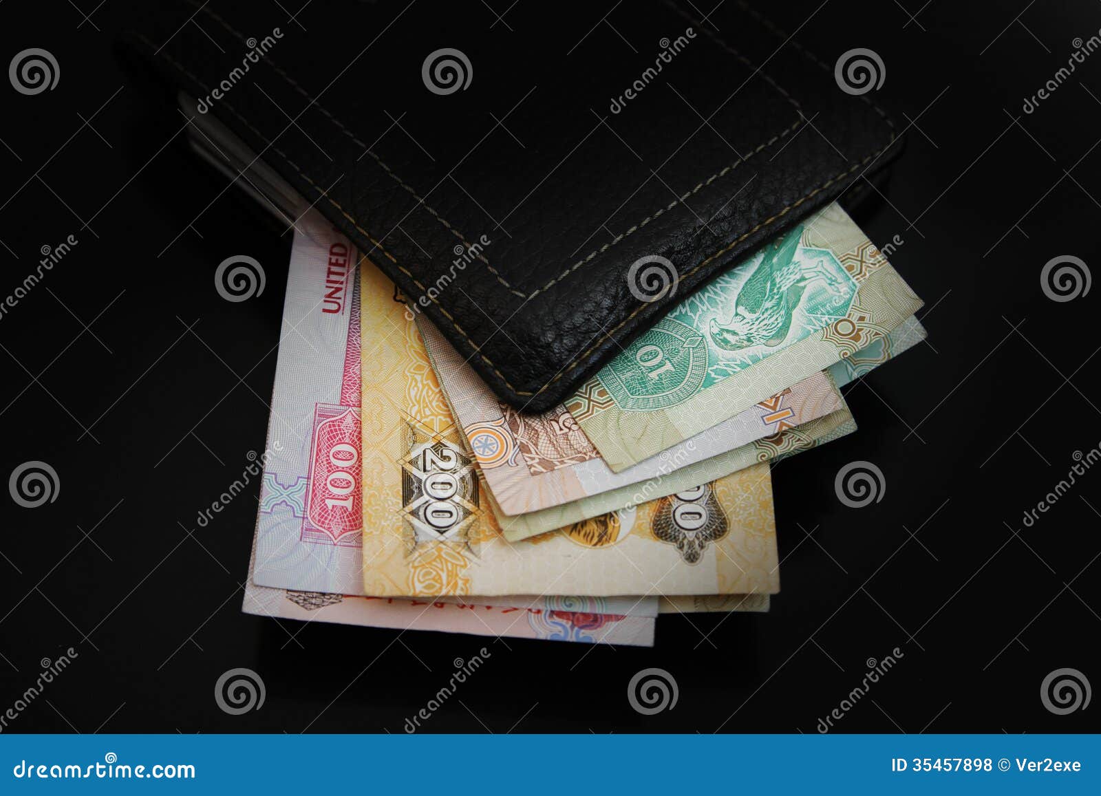 UAE Dirhams banknote stock photo. Image of dirham, paper - 35457898