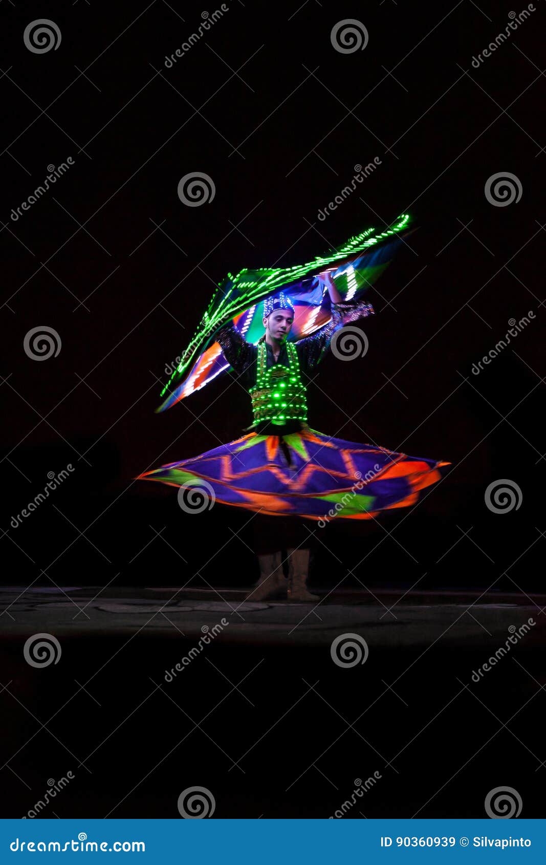 UAE / DUBAI 9/21/2012 - Local Dancer with Luminous Suit Editorial Stock ...
