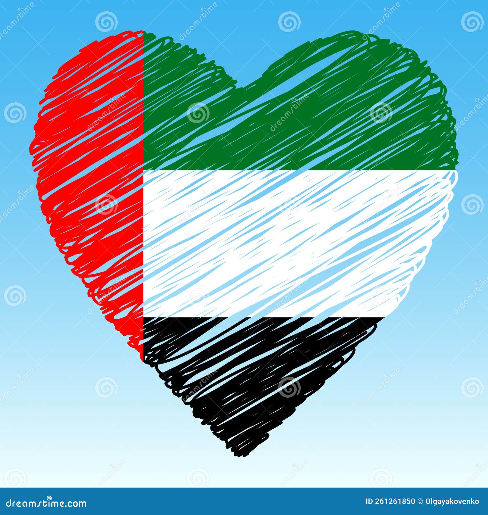 UAE Flag, Heart Shape, Grunge Style Stock Vector - Illustration of love ...