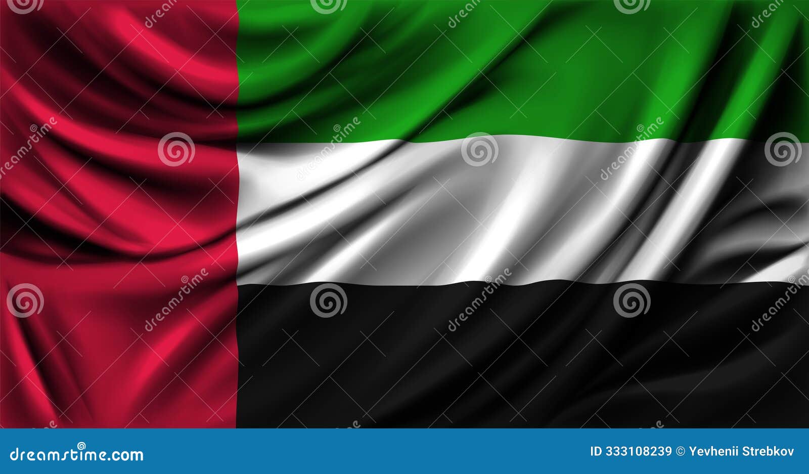 UAE Flag Waving. Vector Illustration Stock Illustration - Illustration ...