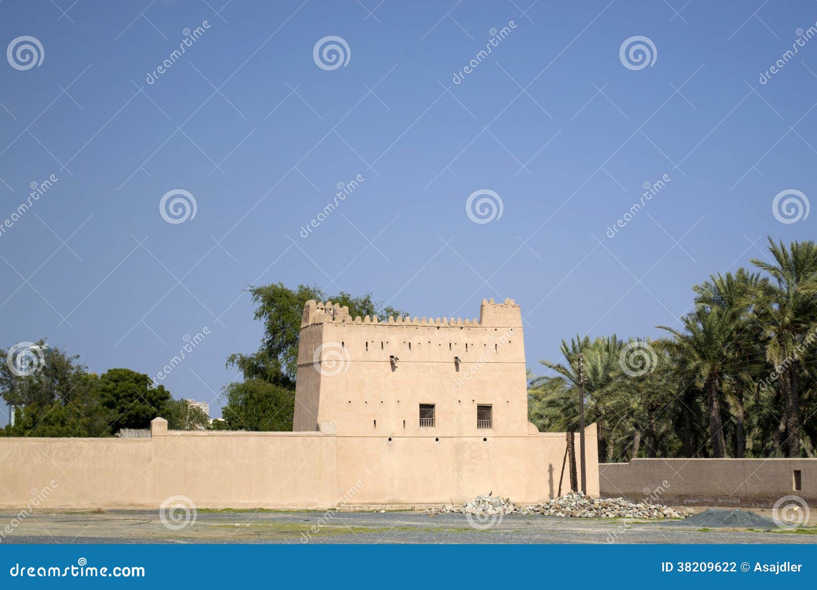UAE Fort stock photo. Image of stone, dubai, sand, defense - 38209622