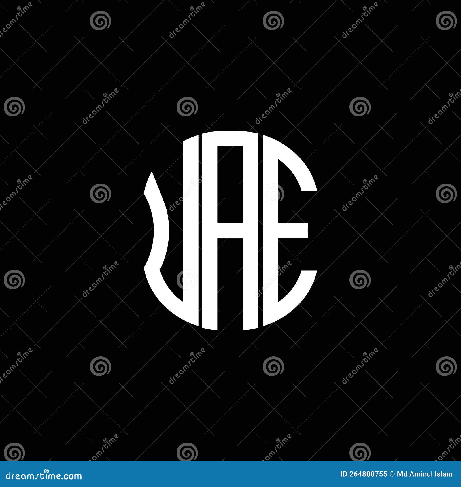 UAE Letter Logo Abstract Creative Design. Stock Vector - Illustration ...