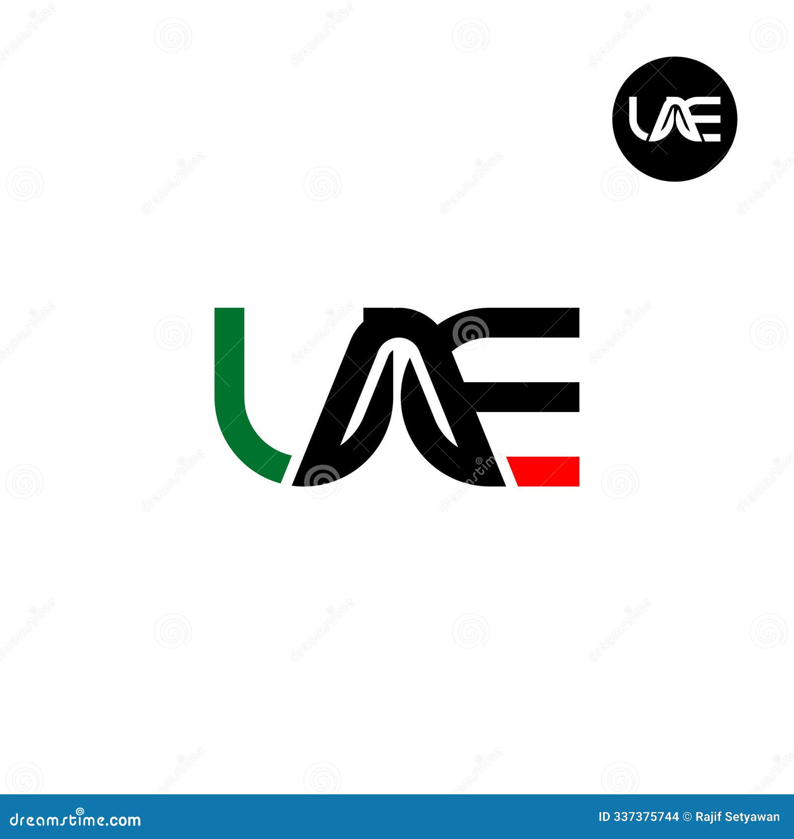 UAE Logo Letter Monogram Design Stock Vector - Illustration of names ...