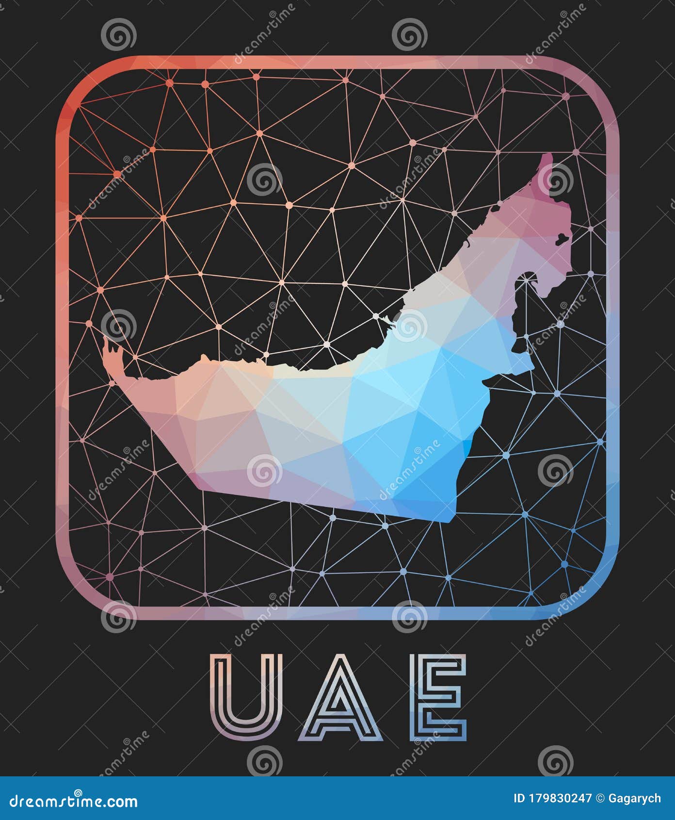 UAE map design. stock vector. Illustration of outline - 179830247