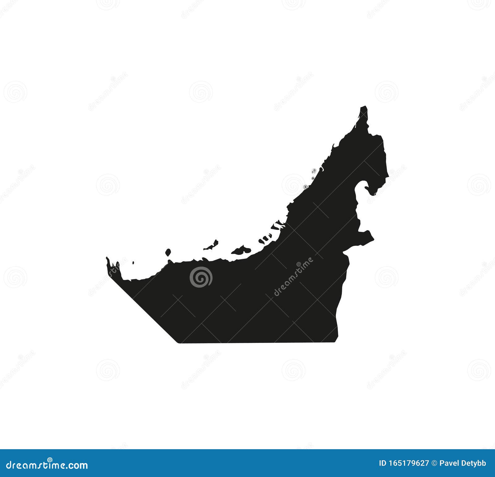 UAE Map on White Background. Vector Illustration Stock Illustration ...