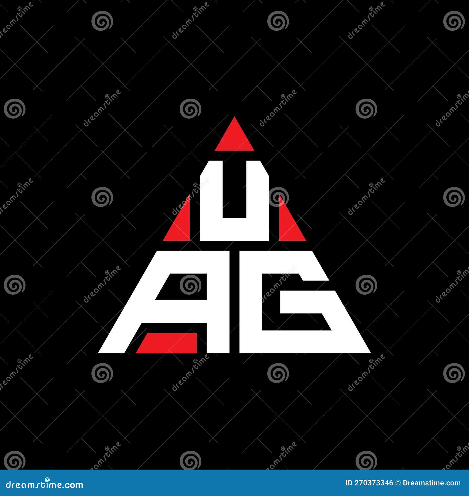 UAG Triangle Letter Logo Design with Triangle Shape. UAG Triangle Logo ...