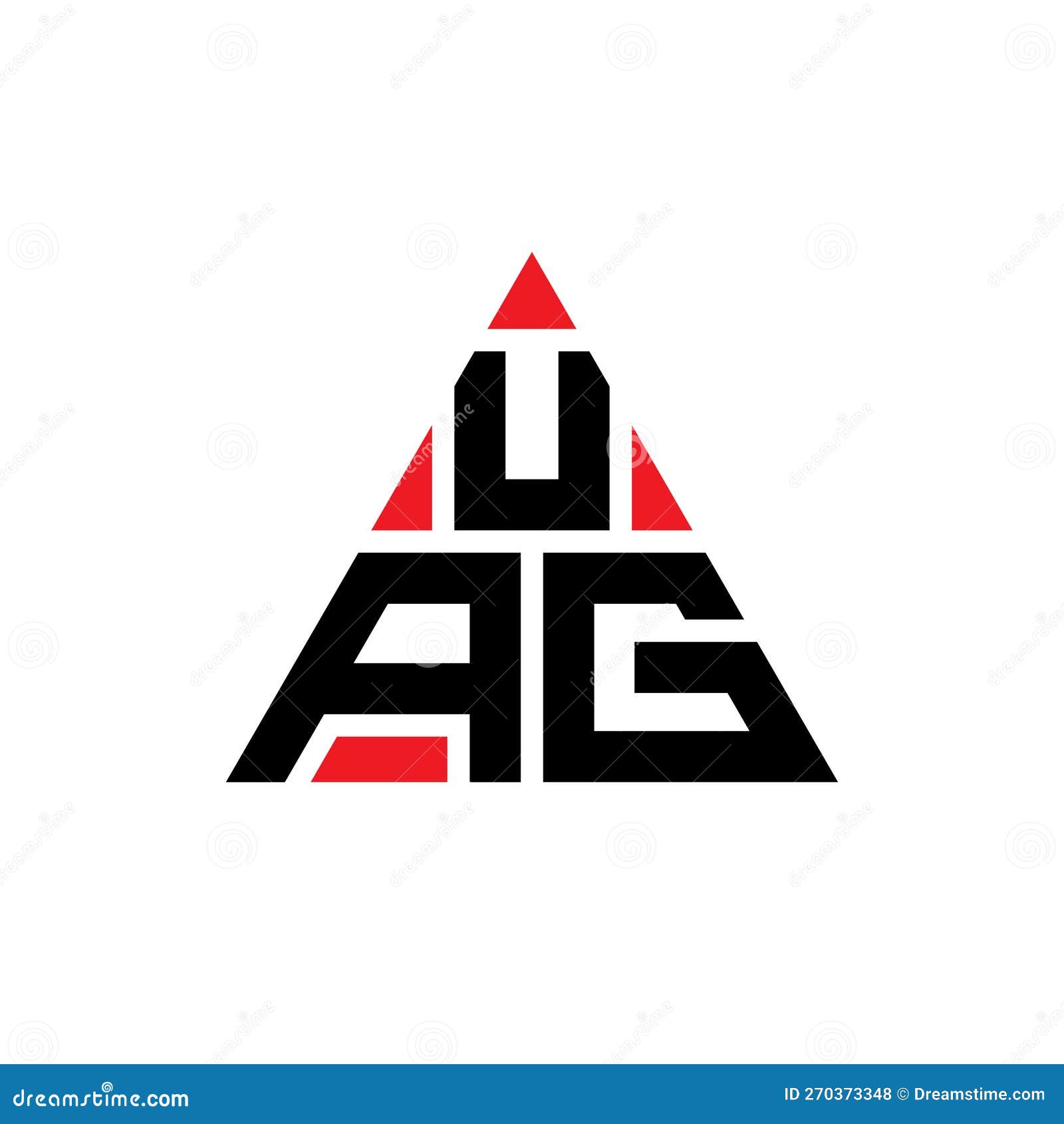 UAG Triangle Letter Logo Design with Triangle Shape. UAG Triangle Logo ...