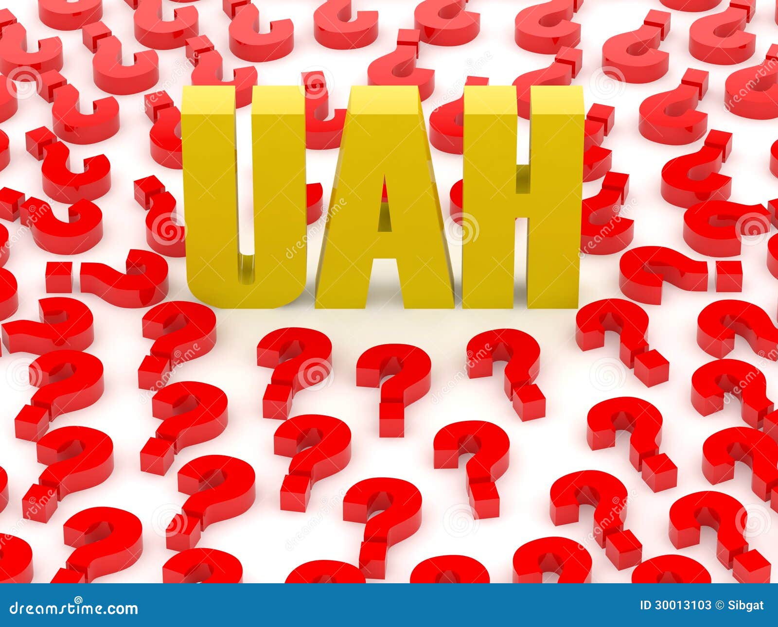 UAH Sign Surrounded by Question Marks. Stock Illustration ...
