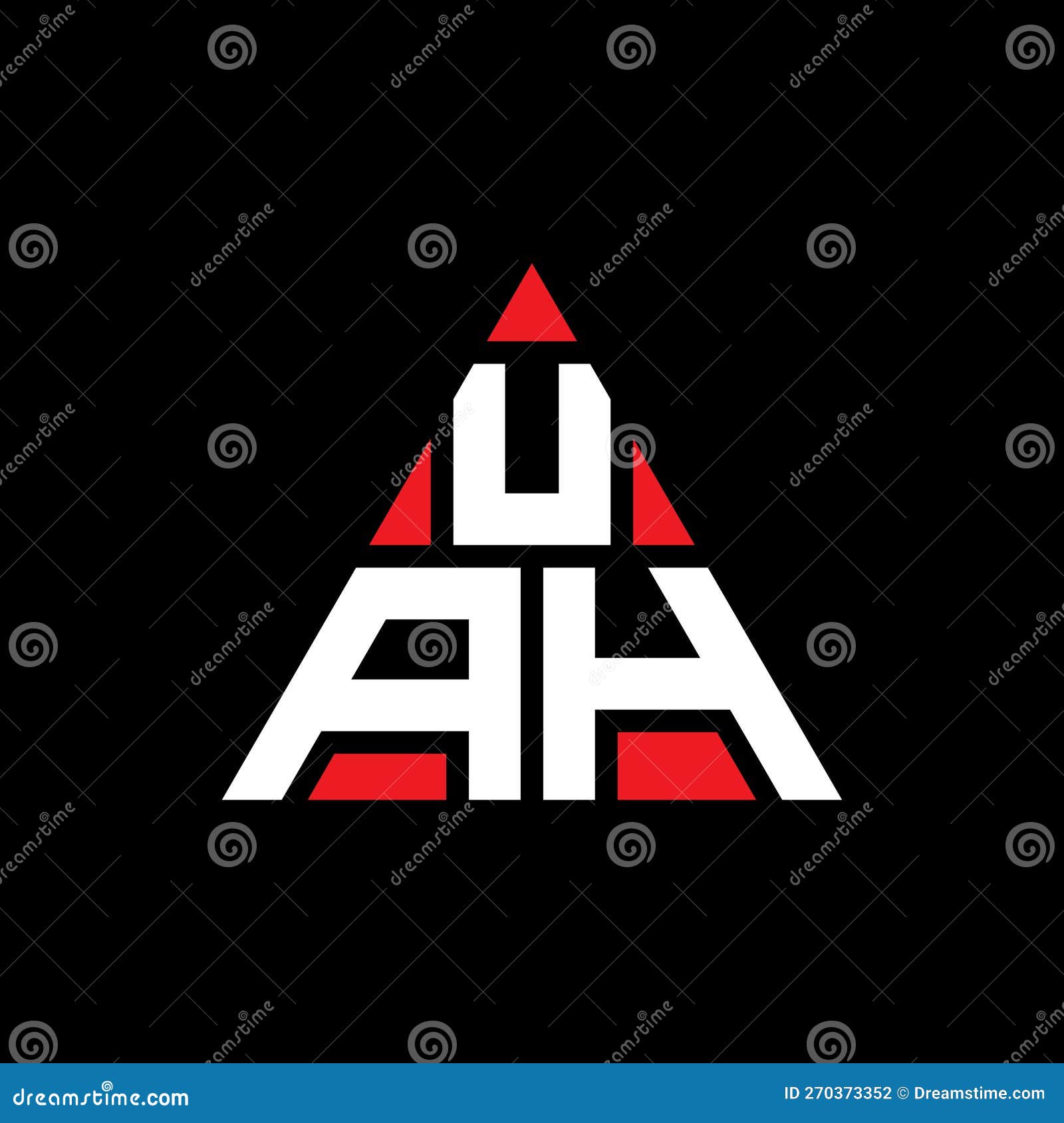 UAH Triangle Letter Logo Design with Triangle Shape. UAH Triangle Logo ...