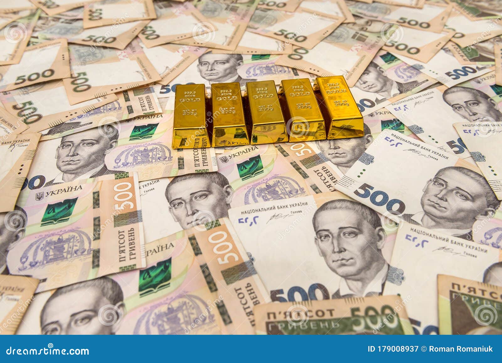 500 Uah Ukraine Money with Gold. Save Concept Stock Image - Image of ...