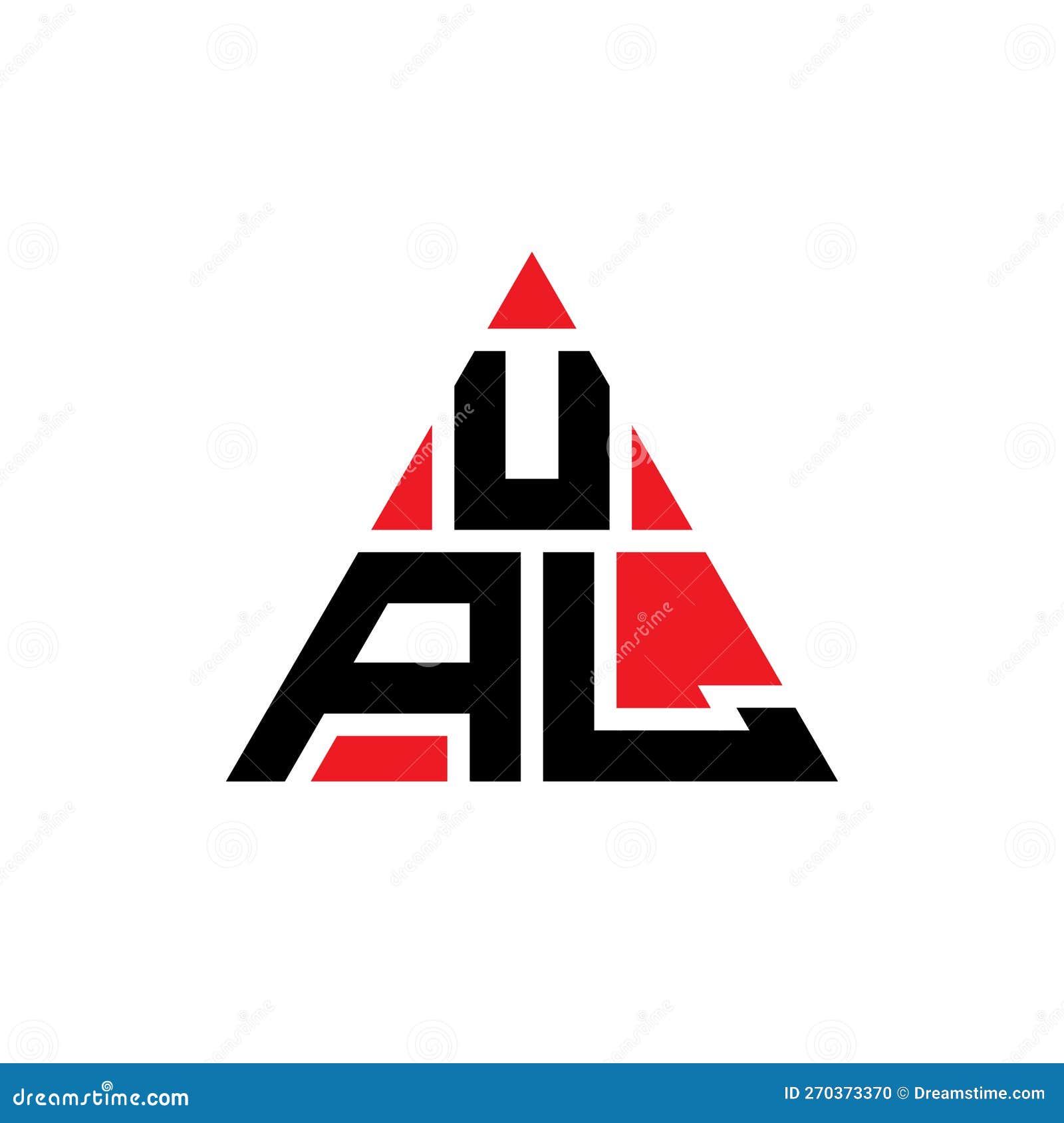 UAL Triangle Letter Logo Design with Triangle Shape. UAL Triangle Logo ...
