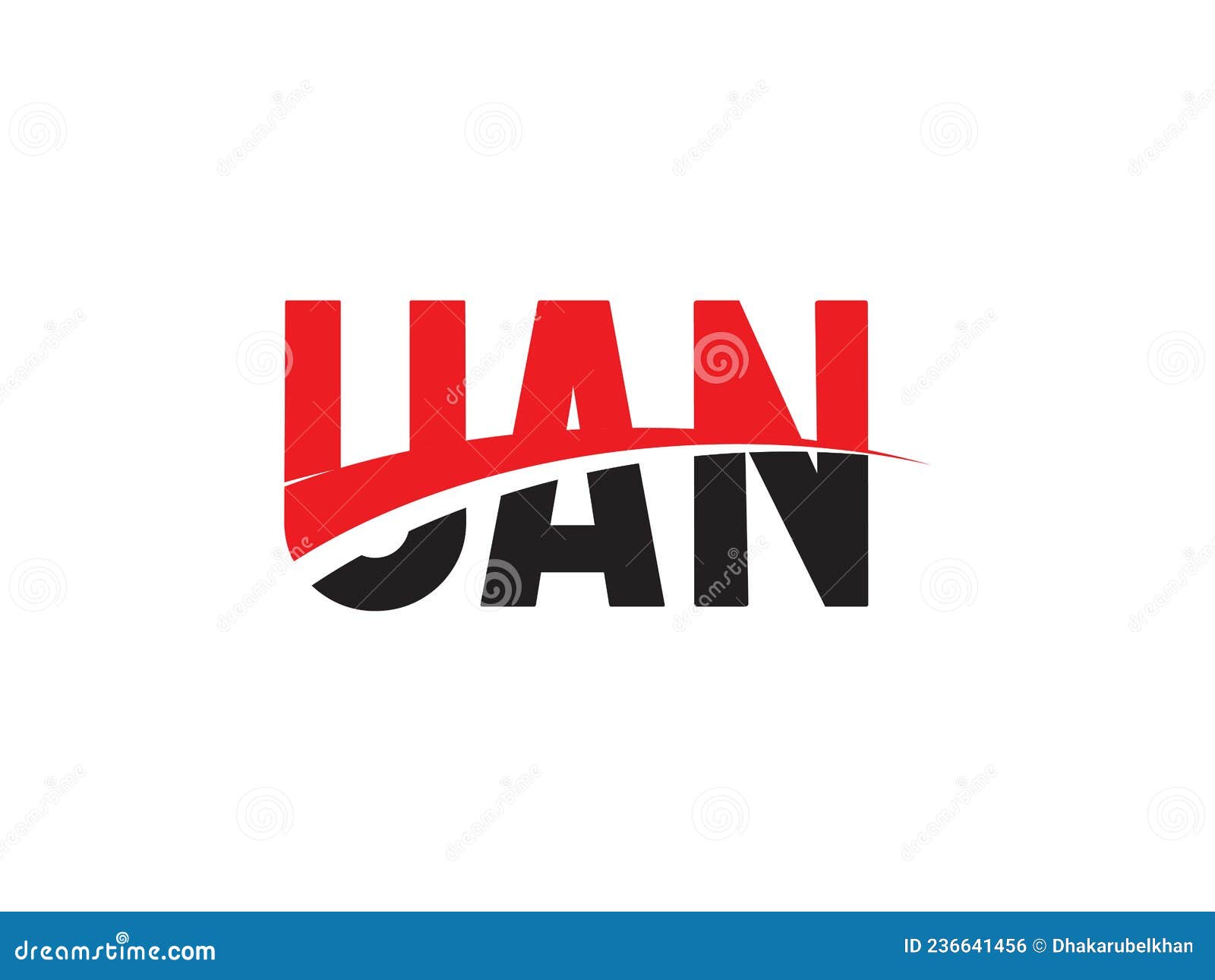 UAN Letter Initial Logo Design Vector Illustration Stock Vector - Illustration of isolated ...