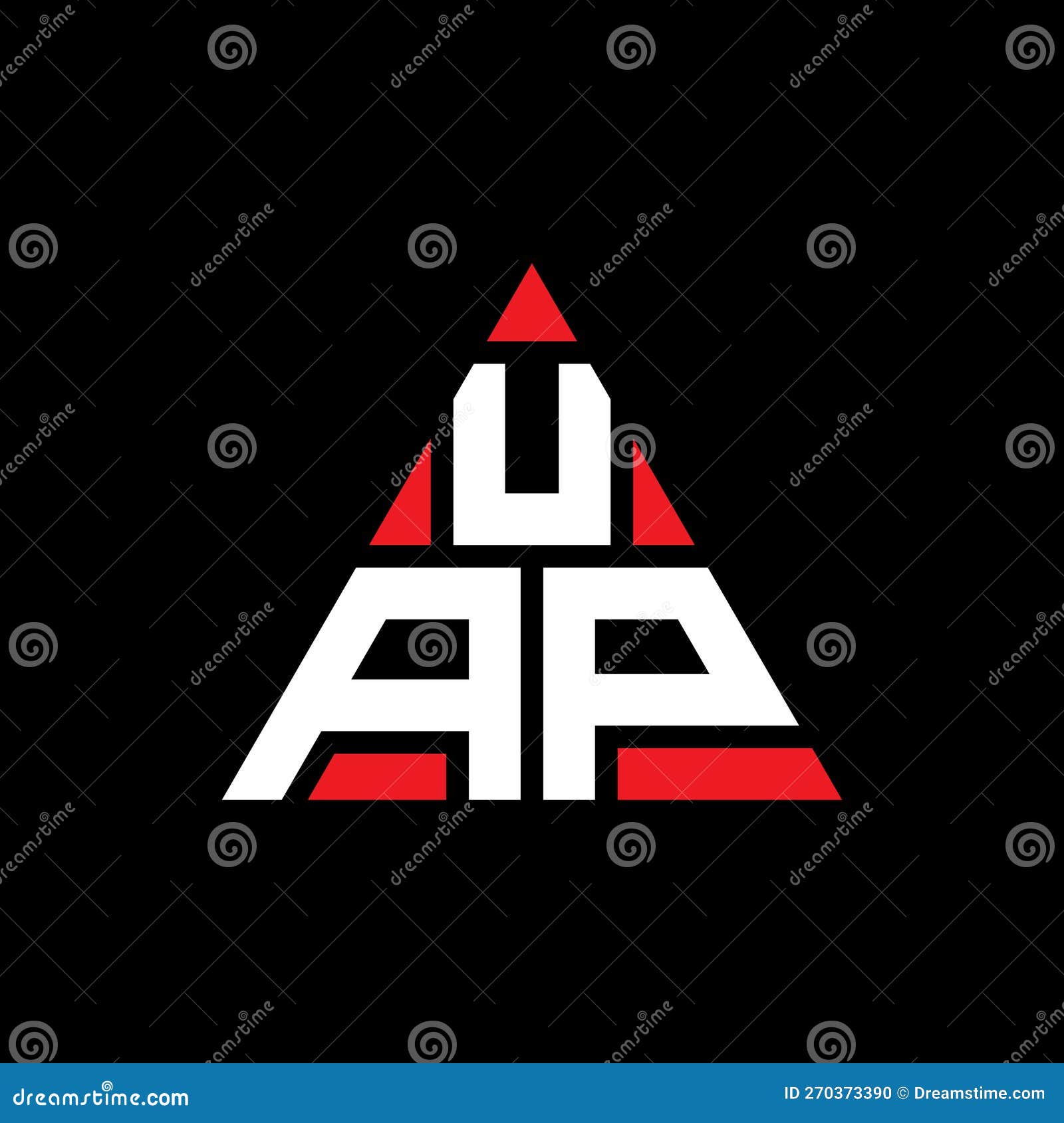 UAP Triangle Letter Logo Design with Triangle Shape. UAP Triangle Logo ...