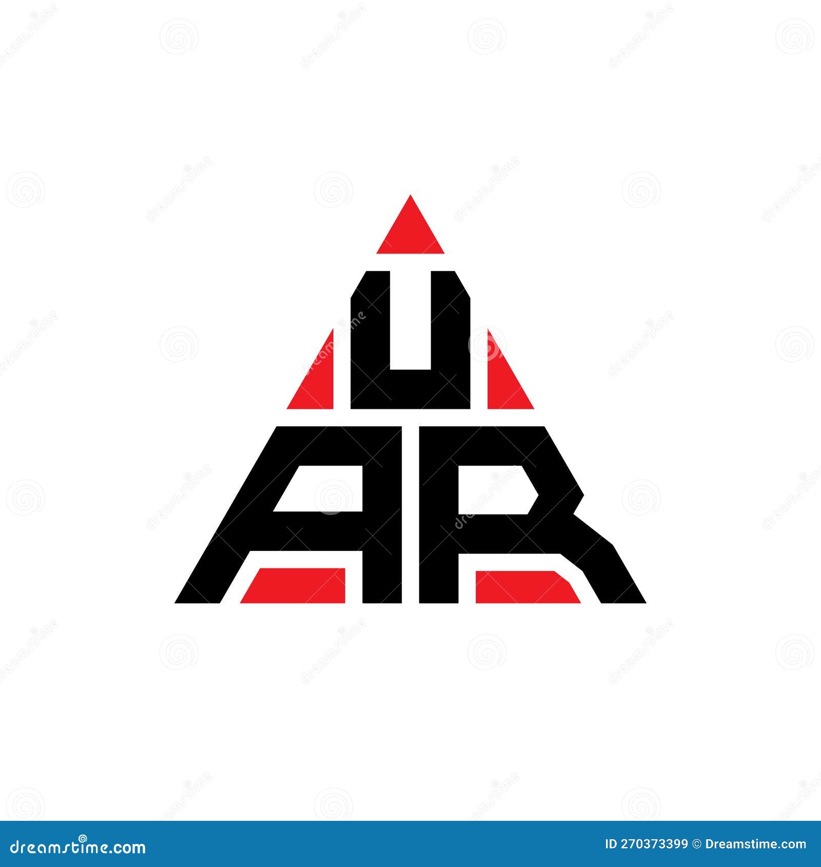 UAR Triangle Letter Logo Design with Triangle Shape. UAR Triangle Logo ...