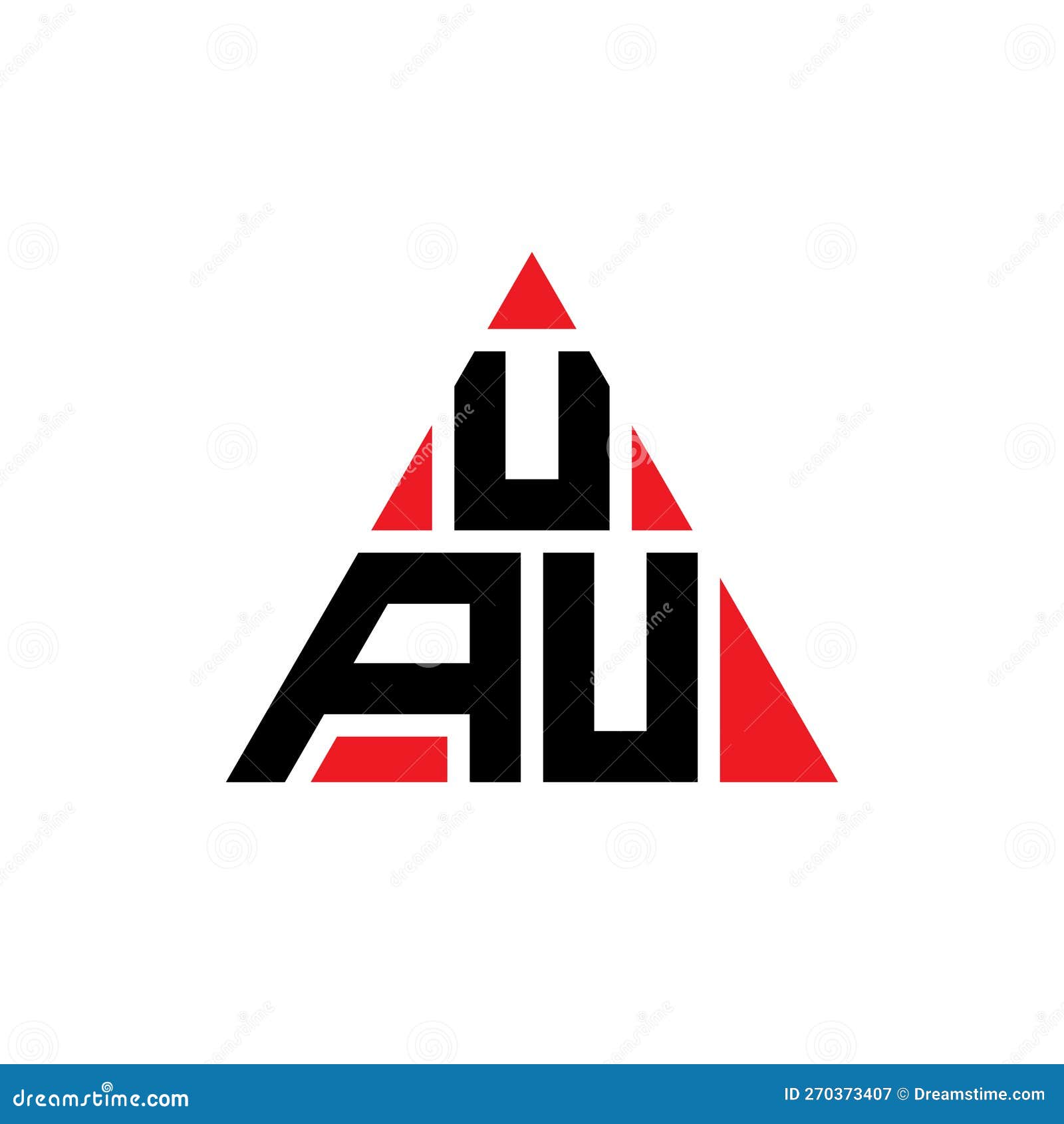 UAU Triangle Letter Logo Design with Triangle Shape. UAU Triangle Logo ...