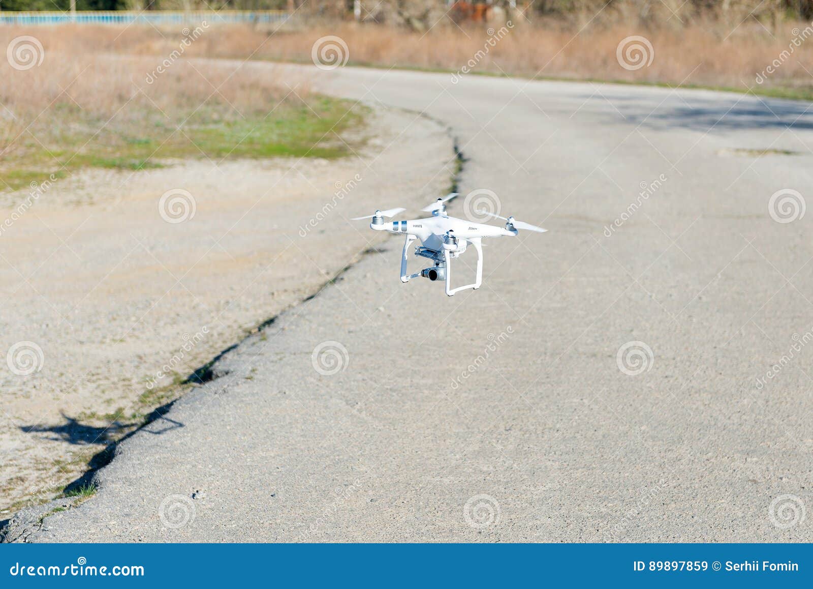 Uav Drone Copter Flying with Digital Camera. Hexacopter Drone with High ...