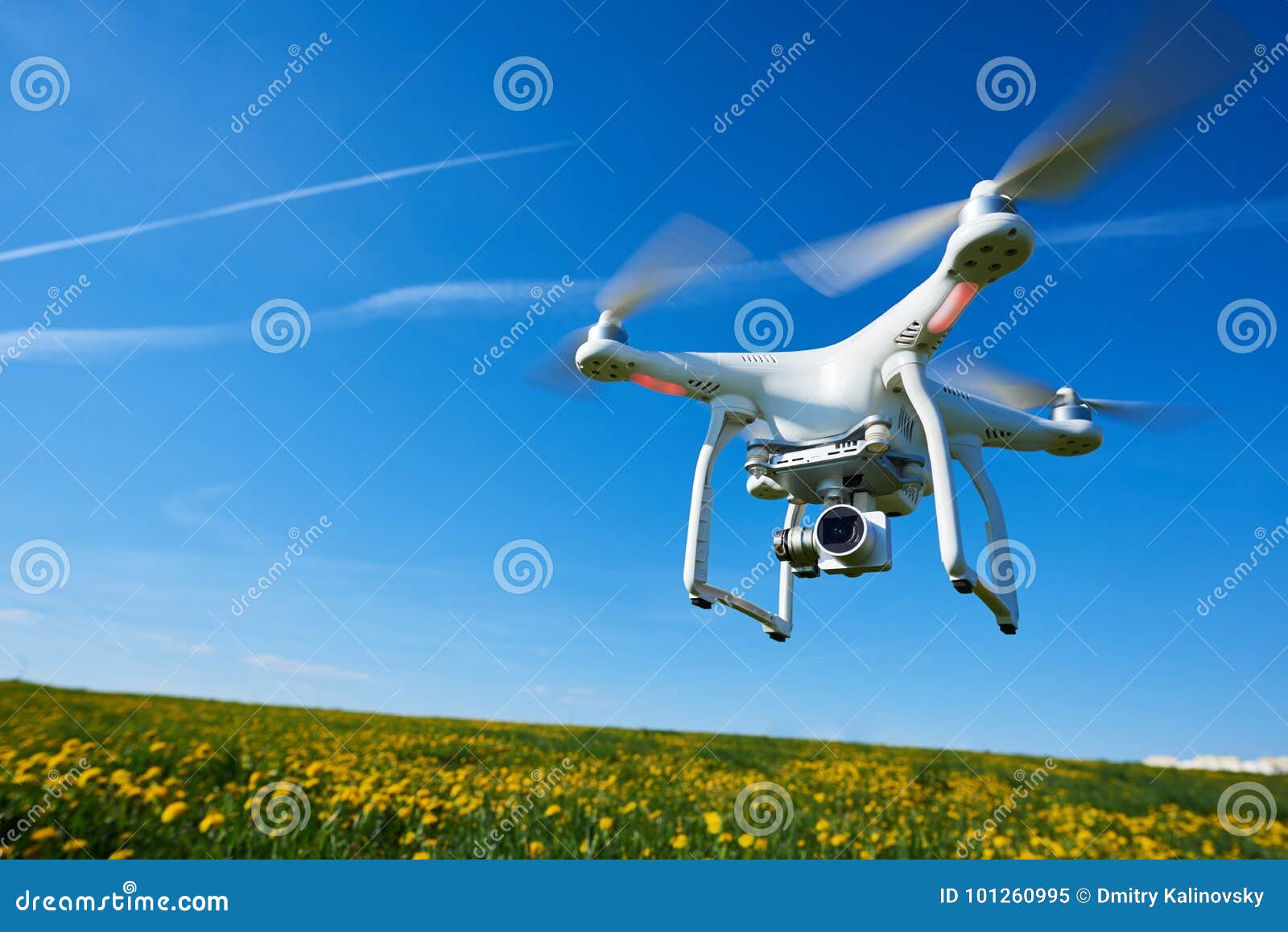 Uav Drone Copter Flying with Digital Camera Stock Image - Image of ...