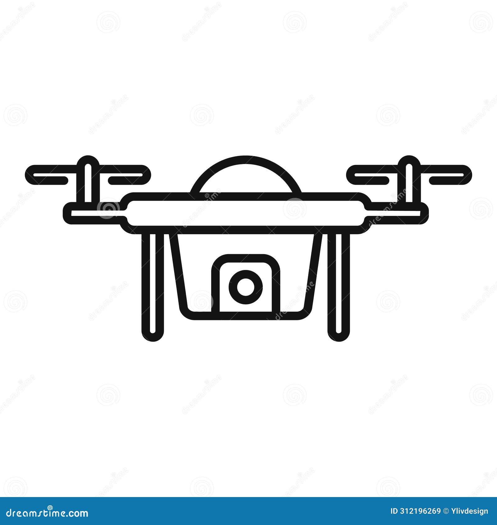 Uav Drone Filming Icon Outline Vector. Operator Air Device Stock Vector ...