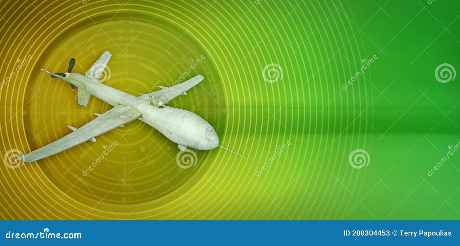 UAV Drone Military Concept with Green Background Stock Illustration ...