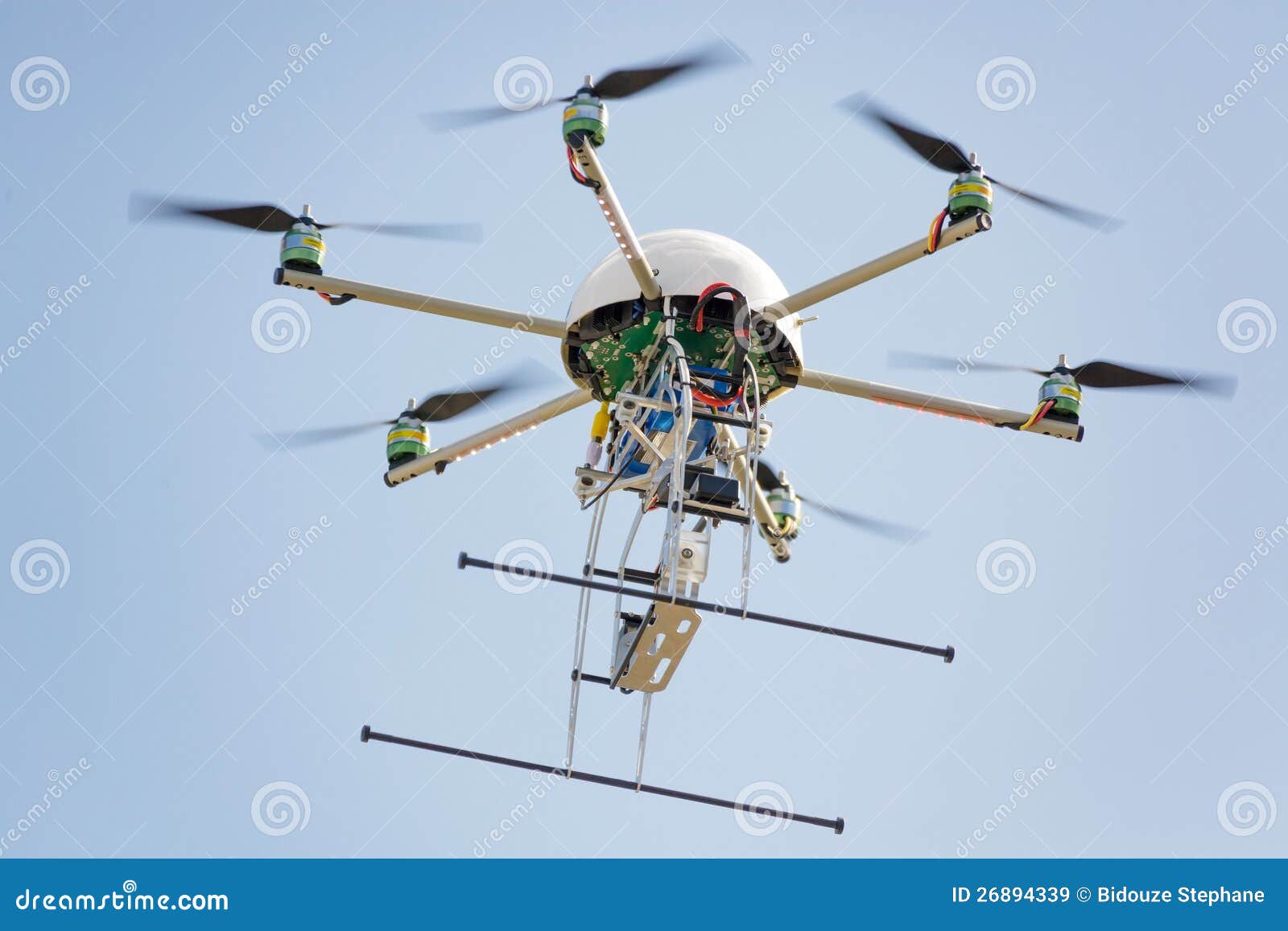 Uav drone in sky stock image. Image of drone, flight - 26894339