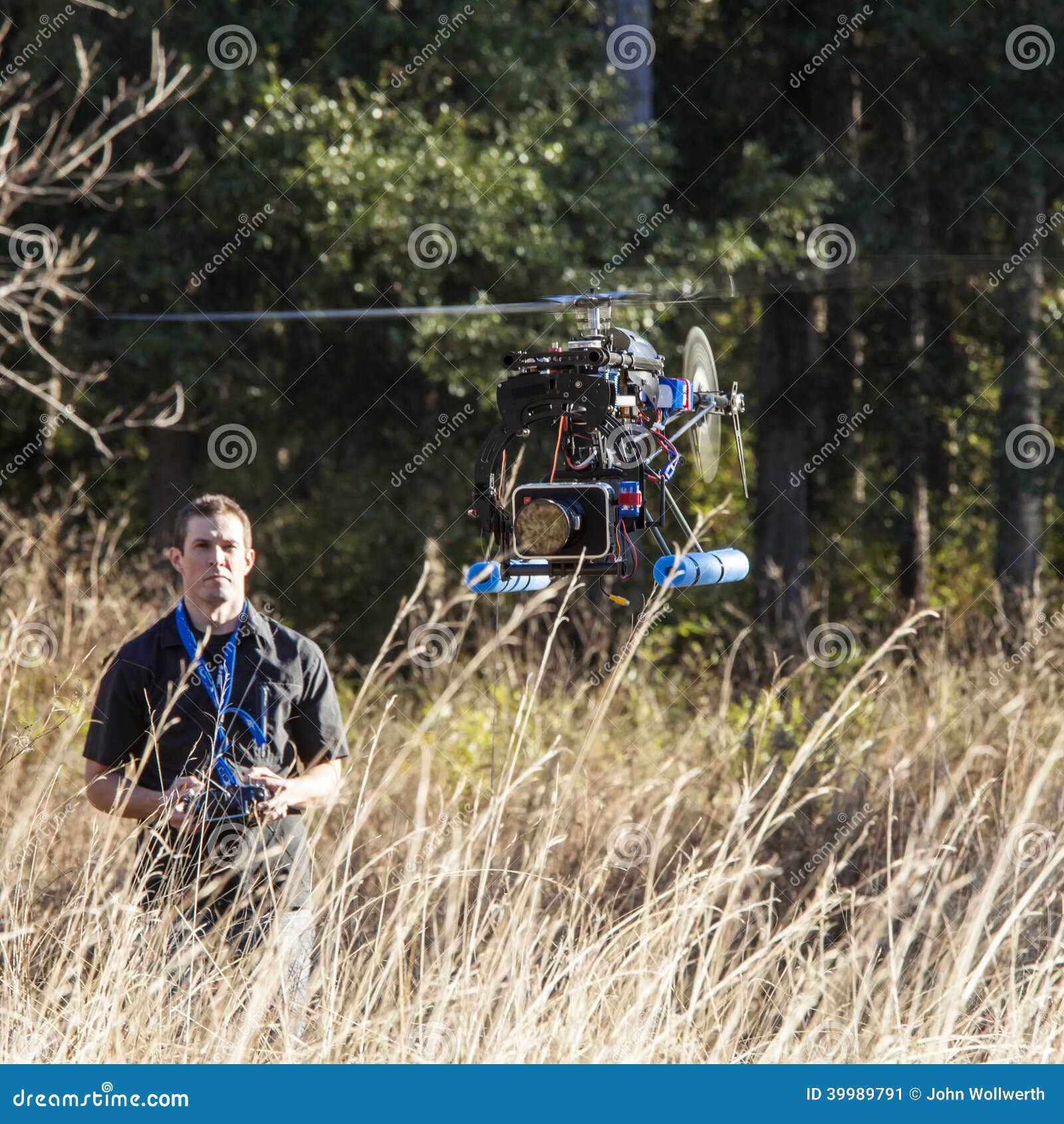 Uav Helicopter with Video Camera Stock Image - Image of professional ...
