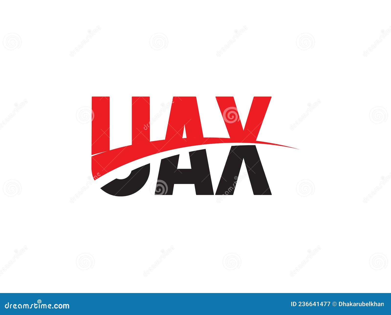 UAX Letter Initial Logo Design Vector Illustration Stock Vector ...