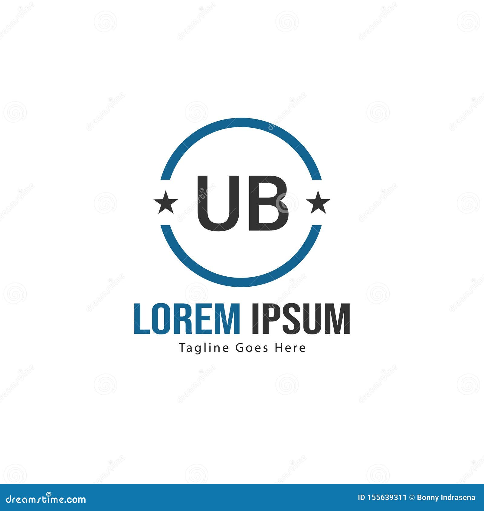 UB Letter Logo Design. Creative Modern UB Letters Icon Illustration ...