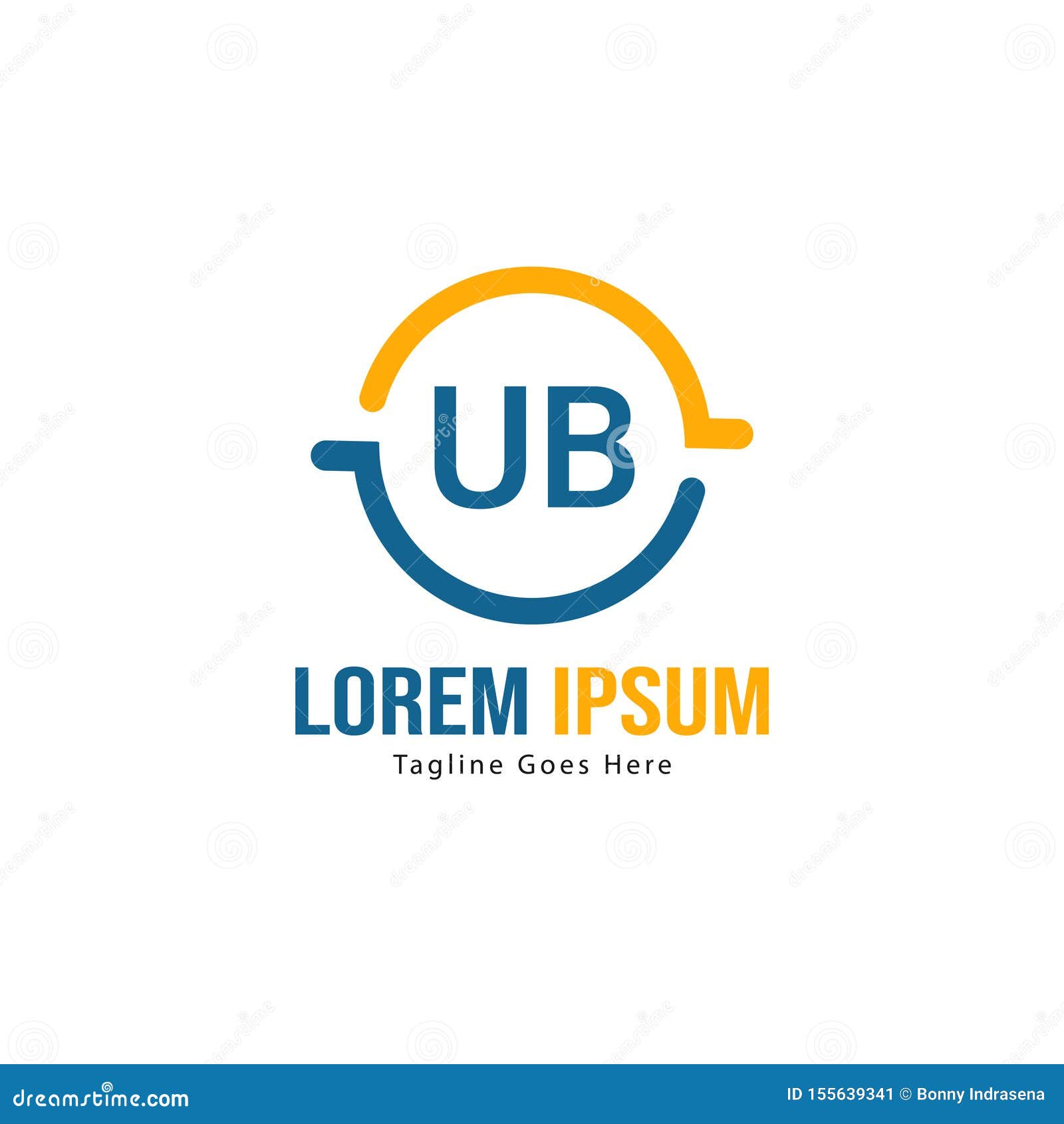 UB Letter Logo Design. Creative Modern UB Letters Icon Illustration ...
