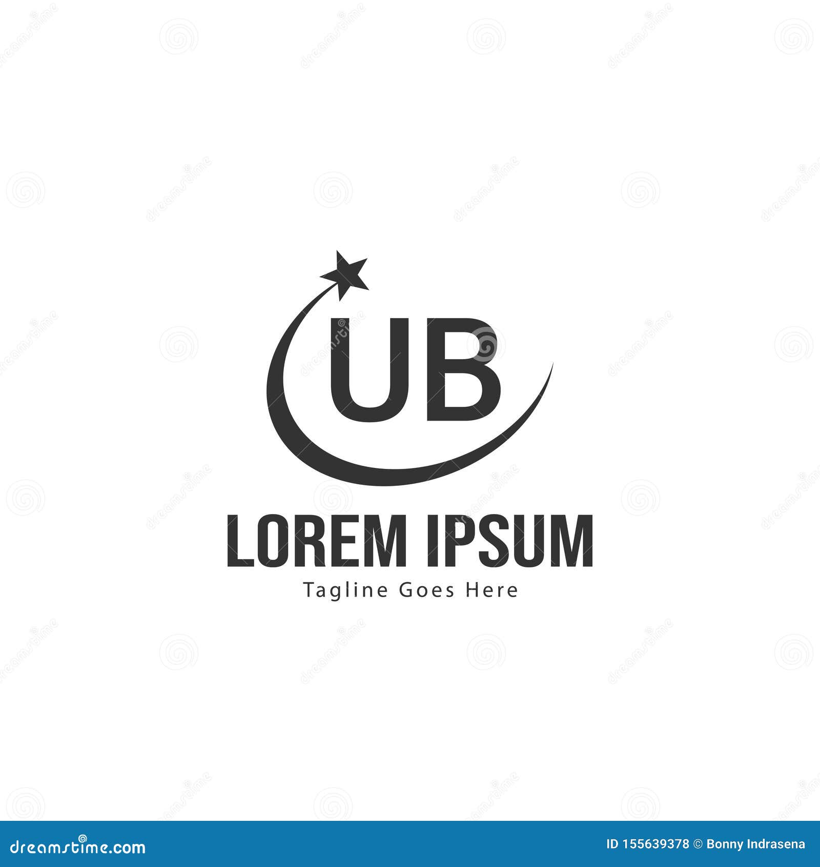 UB Letter Logo Design. Creative Modern UB Letters Icon Illustration ...
