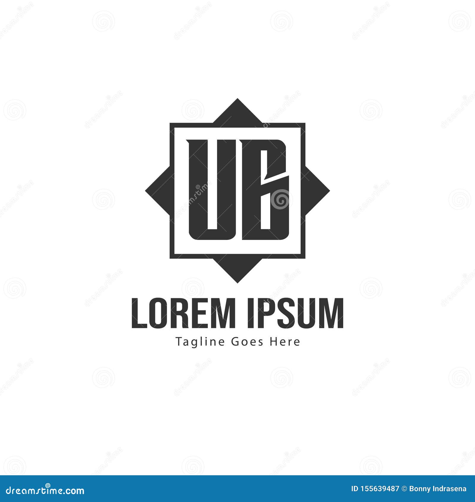 UB Letter Logo Design. Creative Modern UB Letters Icon Illustration ...