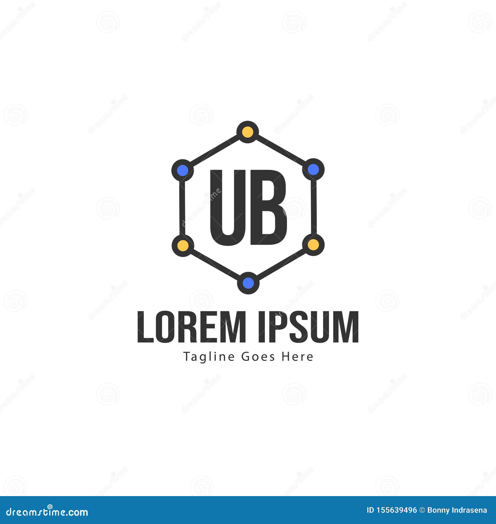UB Letter Logo Design. Creative Modern UB Letters Icon Illustration ...